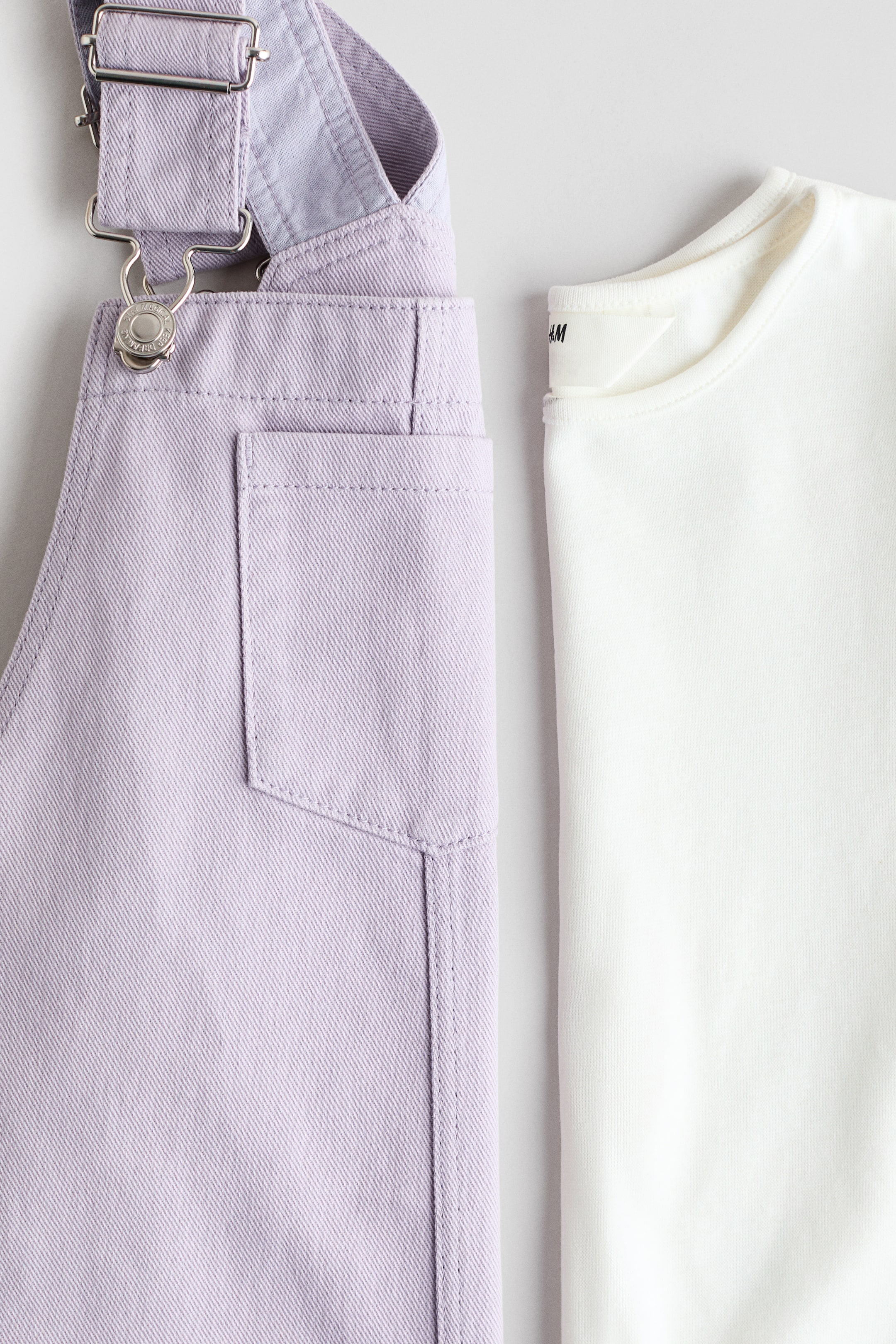 Light purple/cream 2-Piece Cotton Set for kids | H&M CA