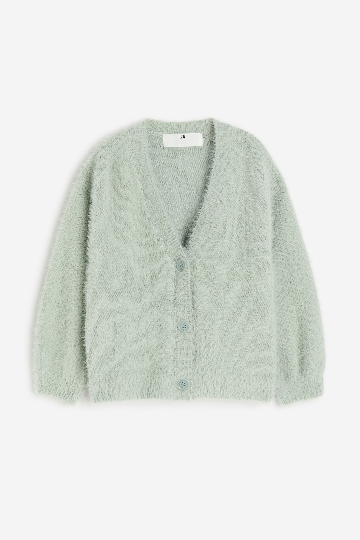 Sage green Fluffy Cardigan for kids | H&M AU