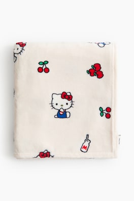 Patterned Fleece Blanket - Light beige/Hello Kitty - Home All | H&M US