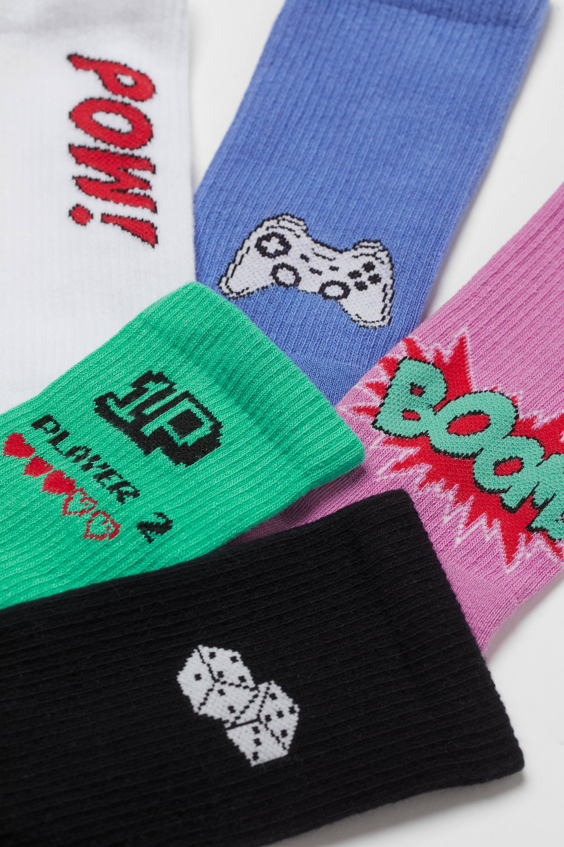 5-pack Socks - Blue/game controller - Men | H&M CA