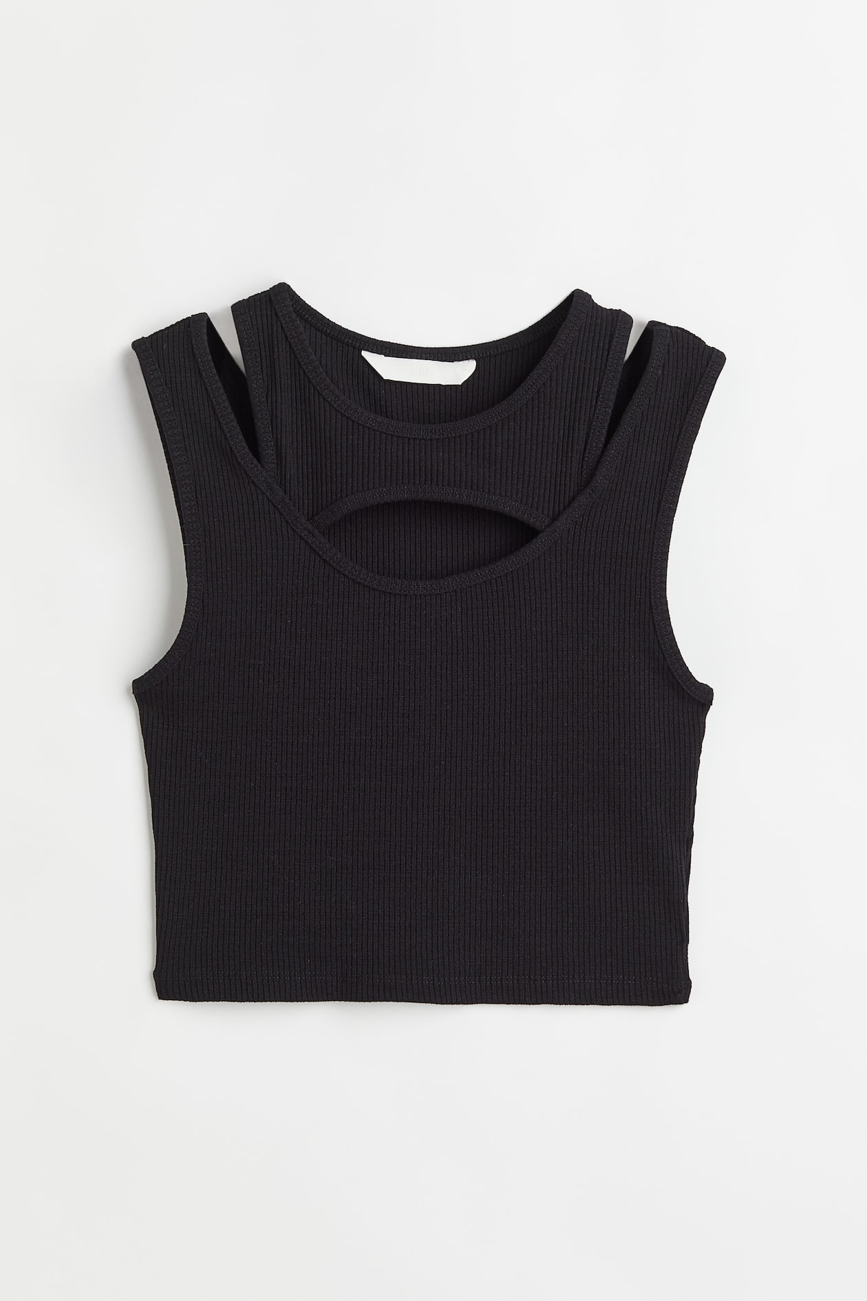 Double-layered Crop Top - Black - Ladies | H&M US