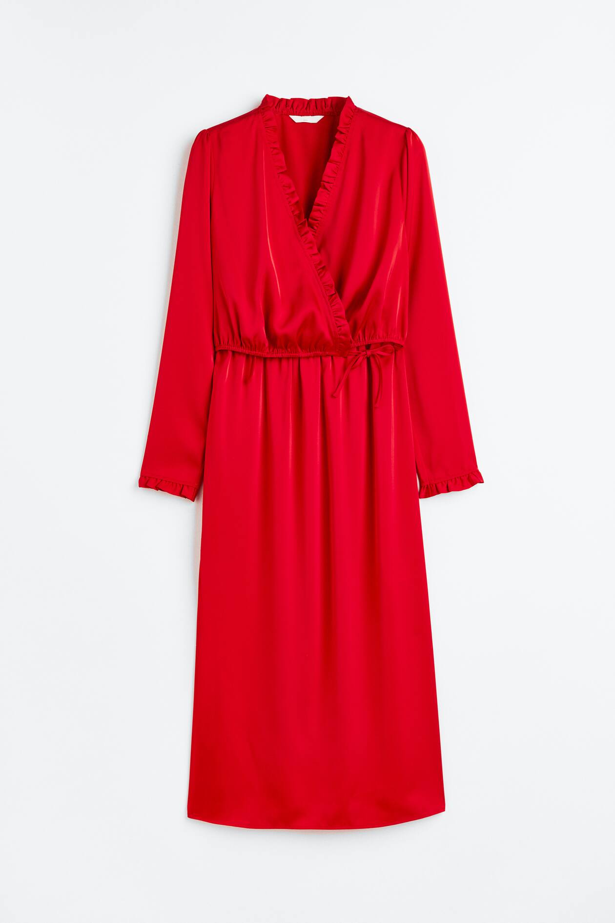 Women's Red MAMA Wrapover Nursing Dress | H&M US