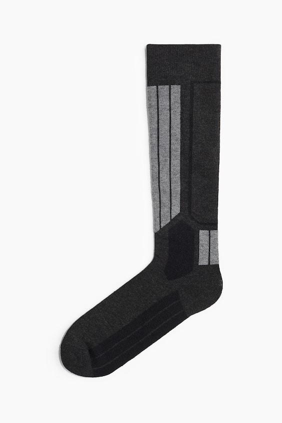 Warm Ski Socks with DryMove™ - Dark gray/gray - Ladies | H&M US