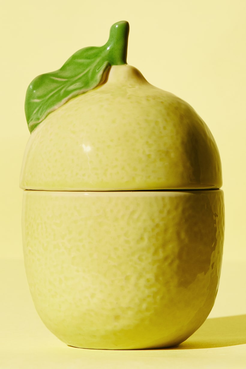 Lemon-shaped Stoneware Jar - Yellow - Home All | H&M US
