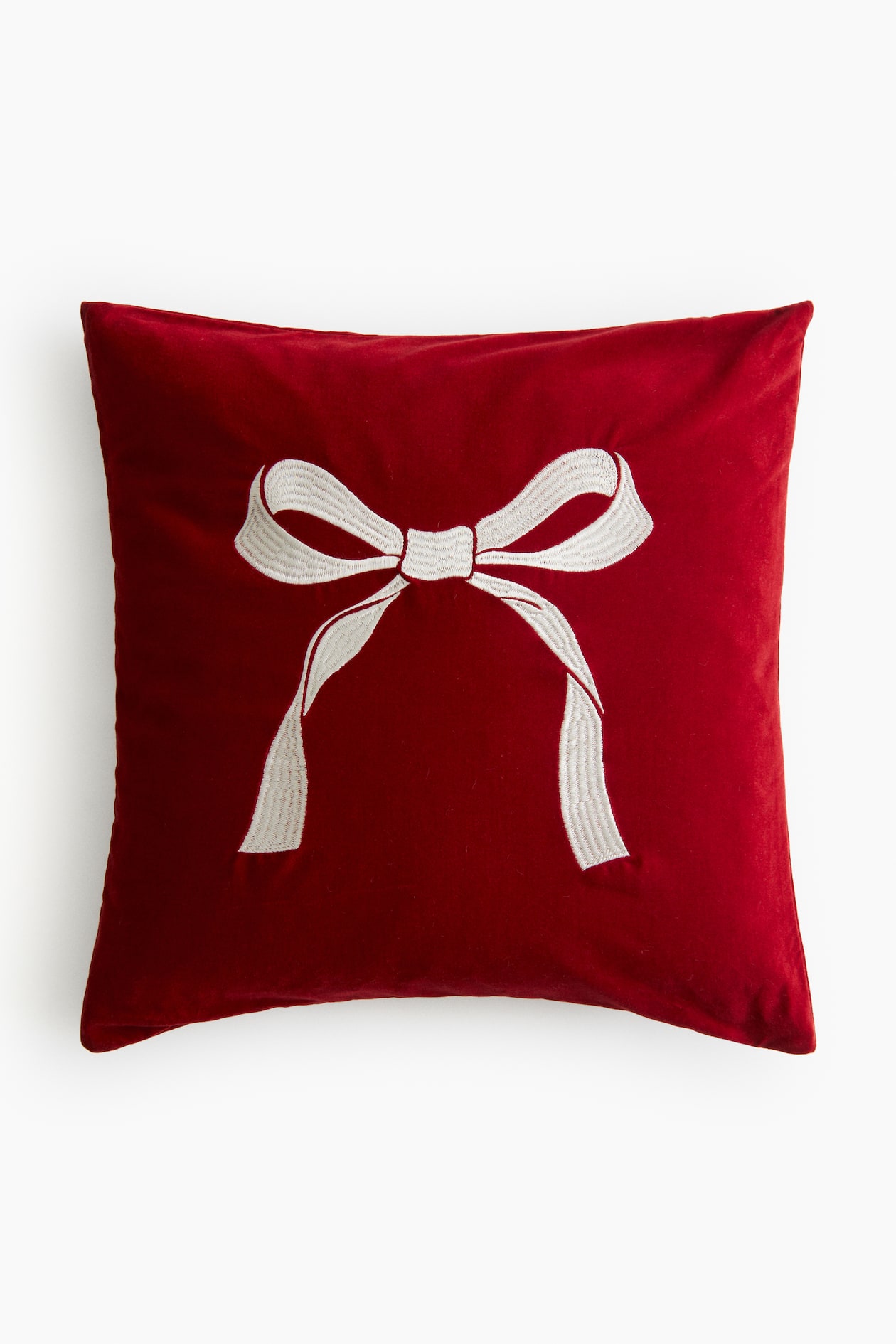 Kuddfodral i sammet - Röd/Rosett - Home All | H&M SE