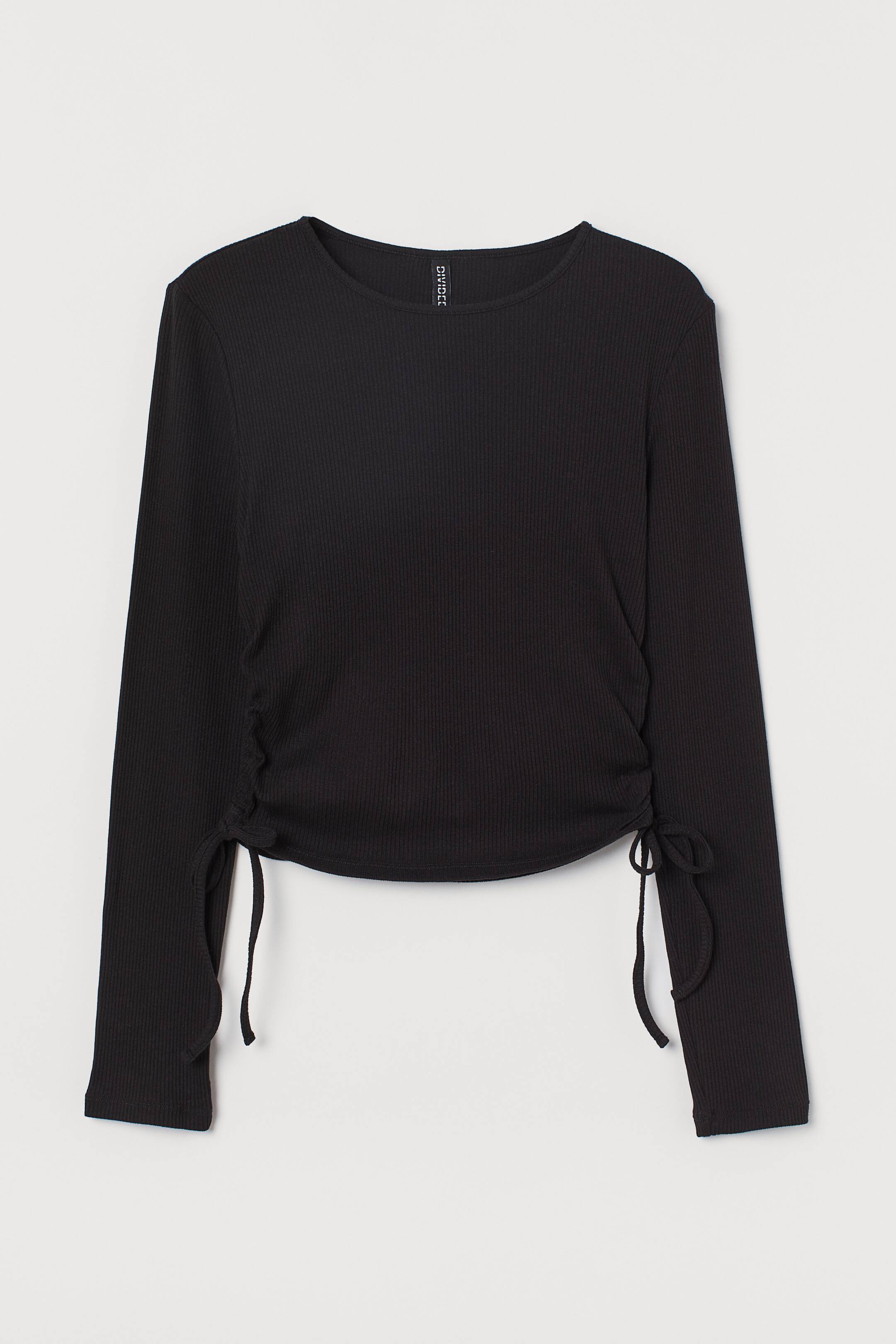 Drawstring Top - Black - Ladies | H&M US