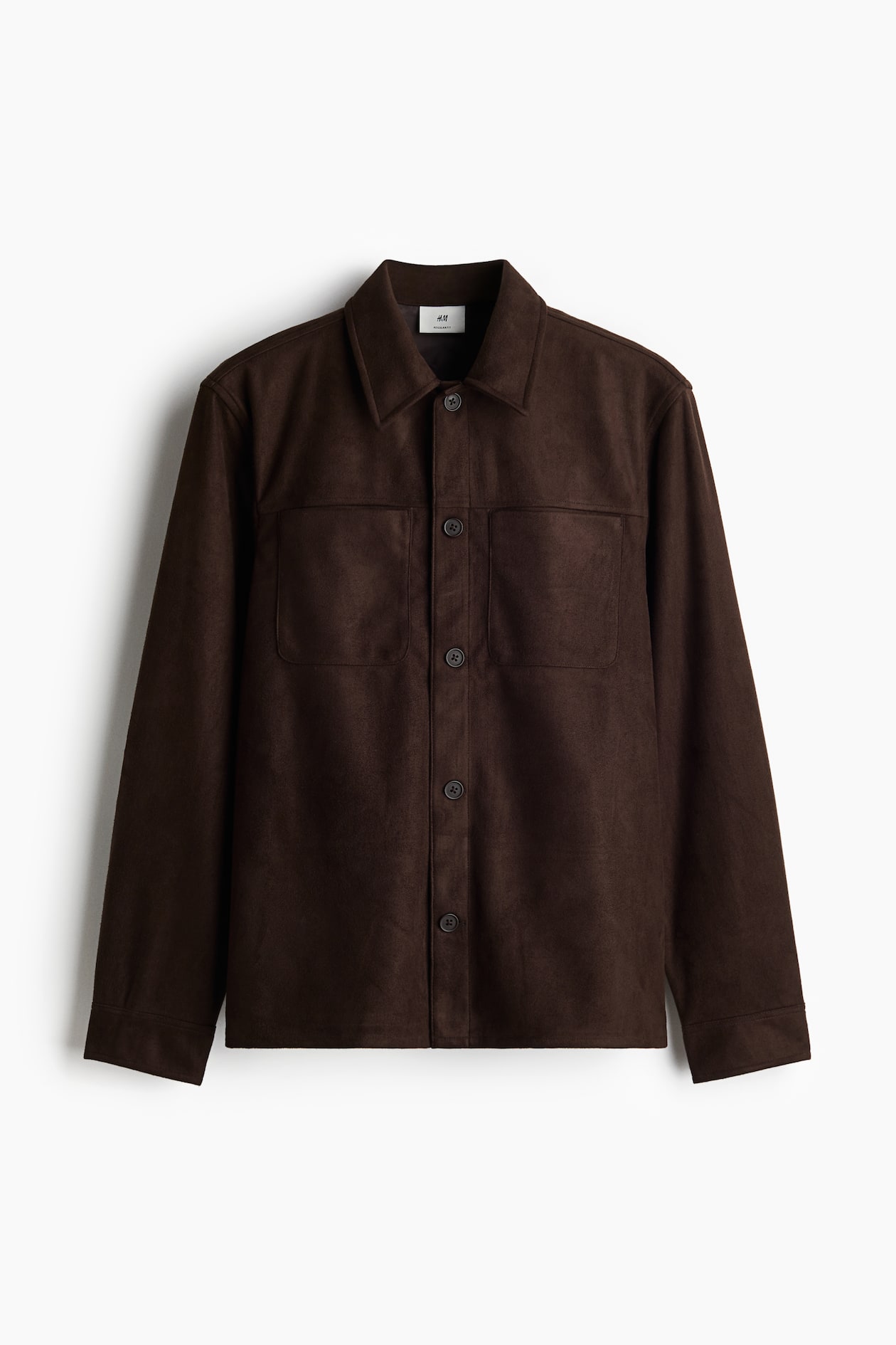 Men’s Brown Regular Fit Napped overshirt | H&M GB