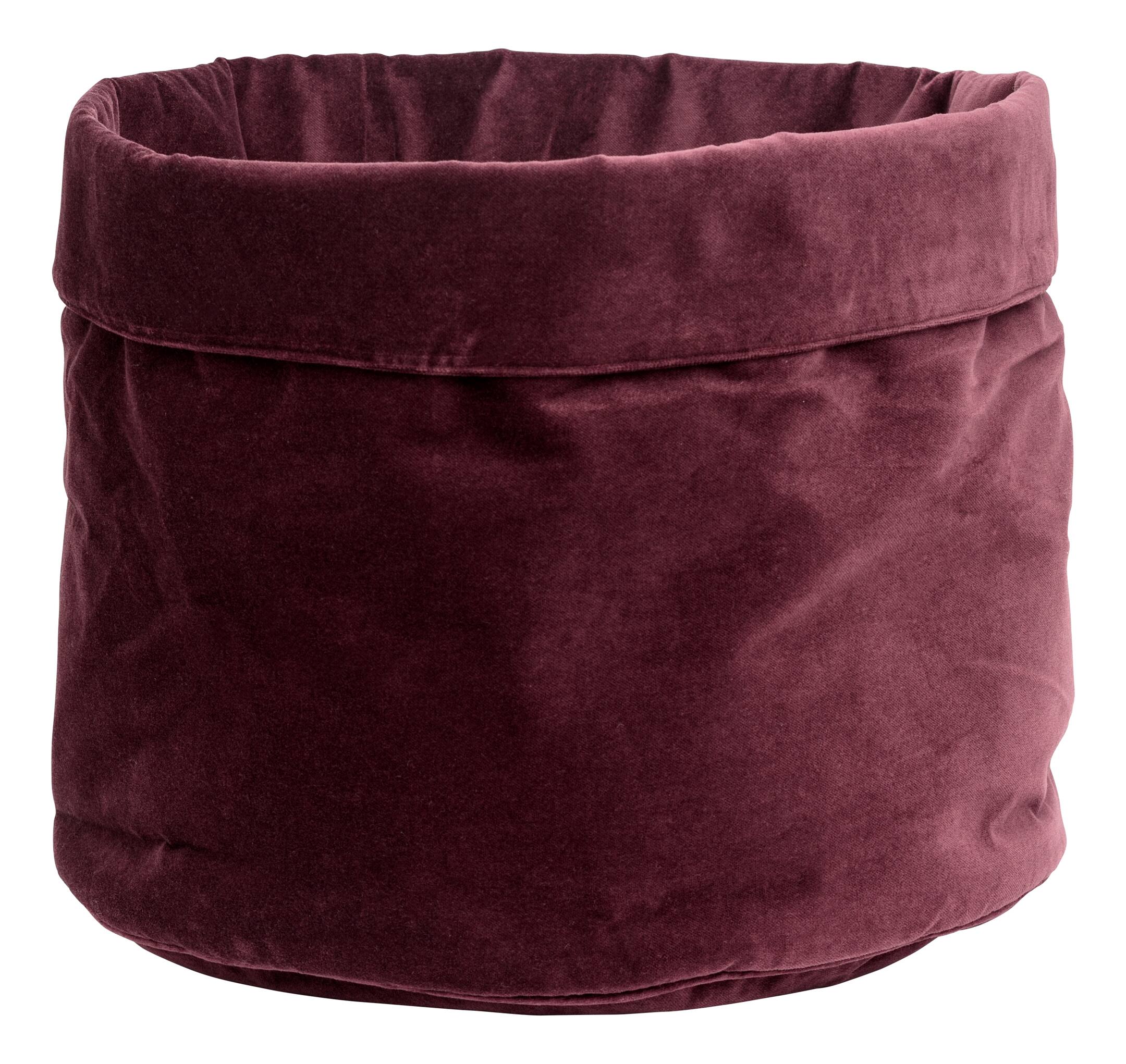 Velvet storage basket - Burgundy - Home All | H&M GB