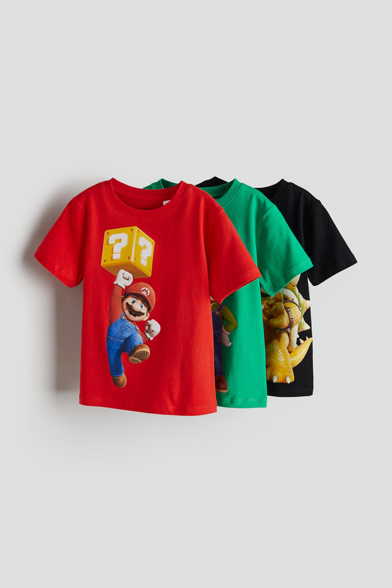 Bright red/Super Mario 3-pack printed T-shirts for kids | H&M GB