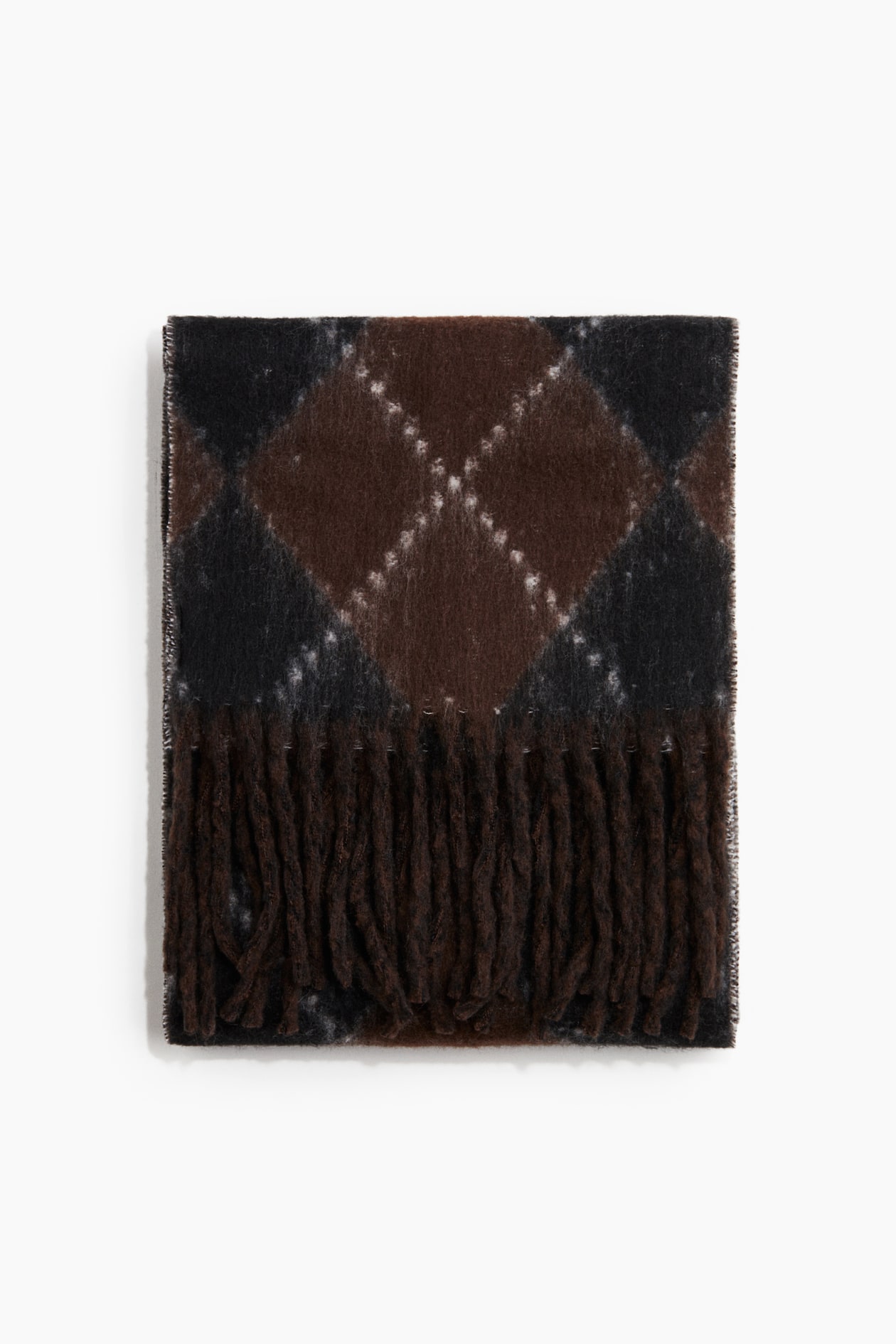Women's Brown/argyle Scarf with Fringe | H&M CA
