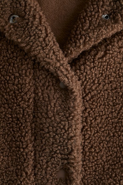 Chamarra en tejido peluche - Café oscuro - Ladies | H&M MX