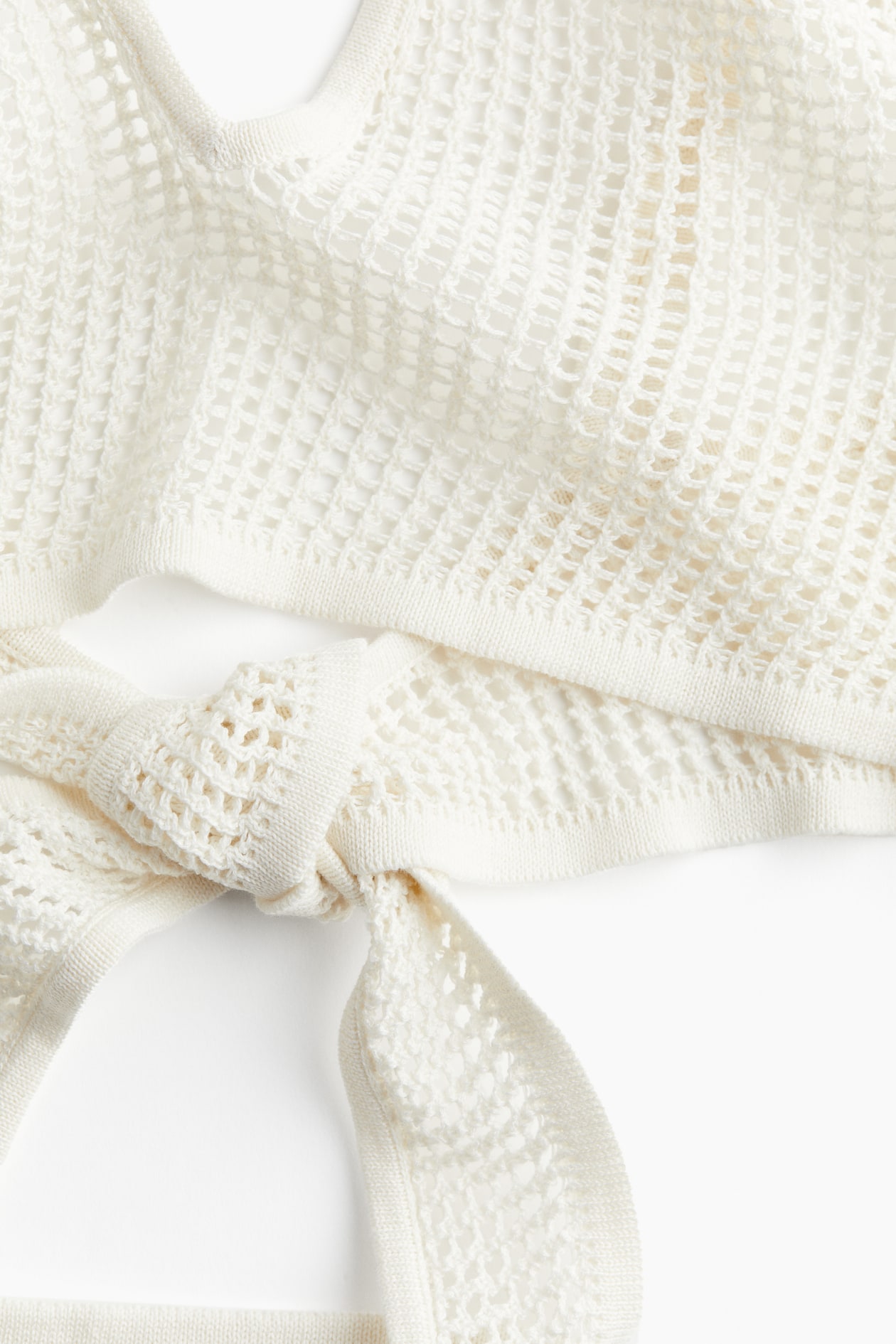 Women's Cream Hole Knit Beach Top | H&M AU
