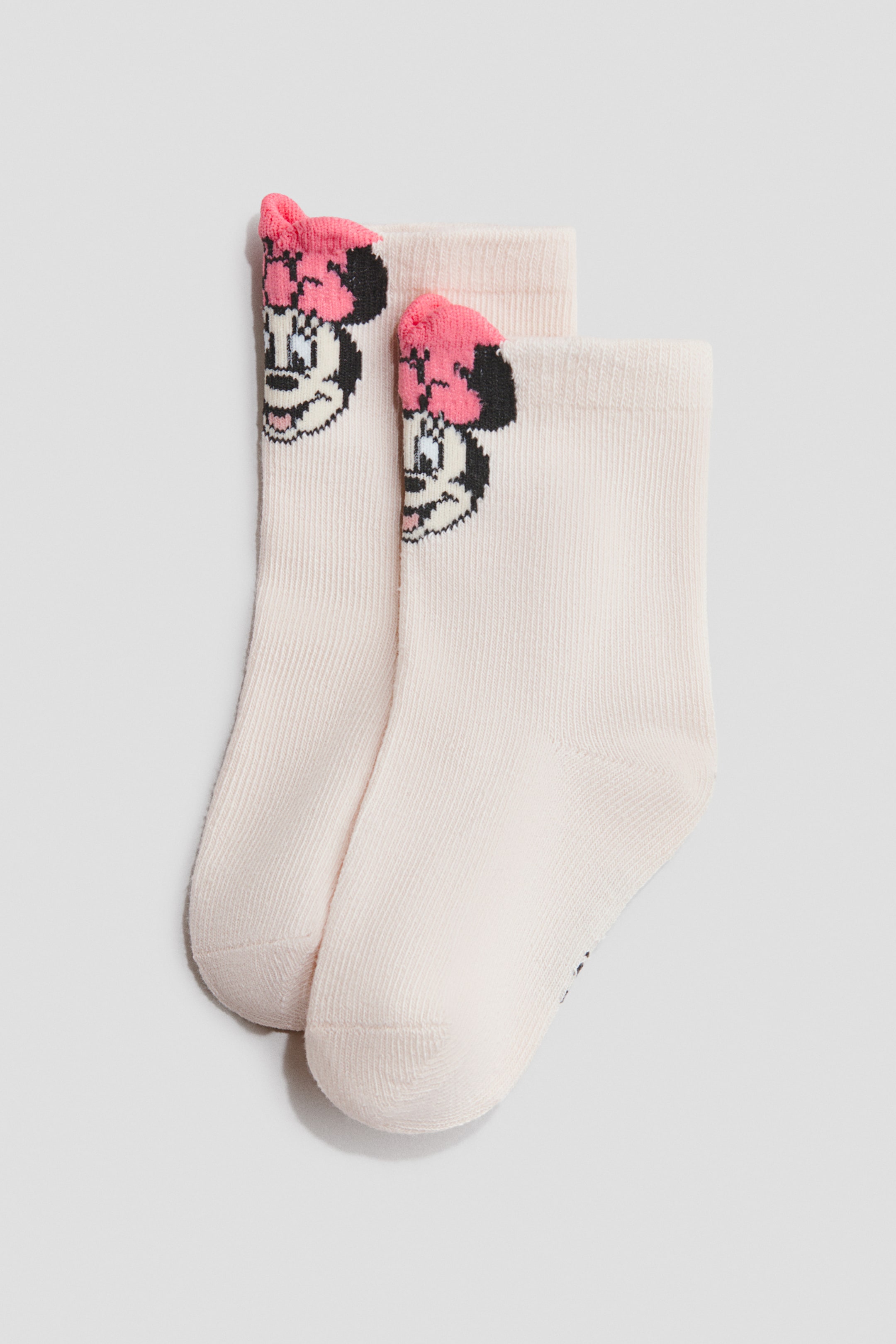 Powder pink/Minnie Mouse 3-pack Motif-detail Socks for kids | H&M US