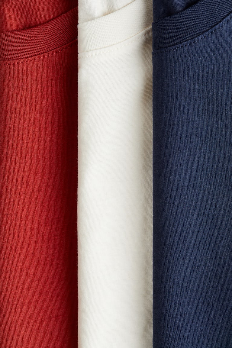 Red/white/navy blue 3-pack T-shirts for kids | H&M US