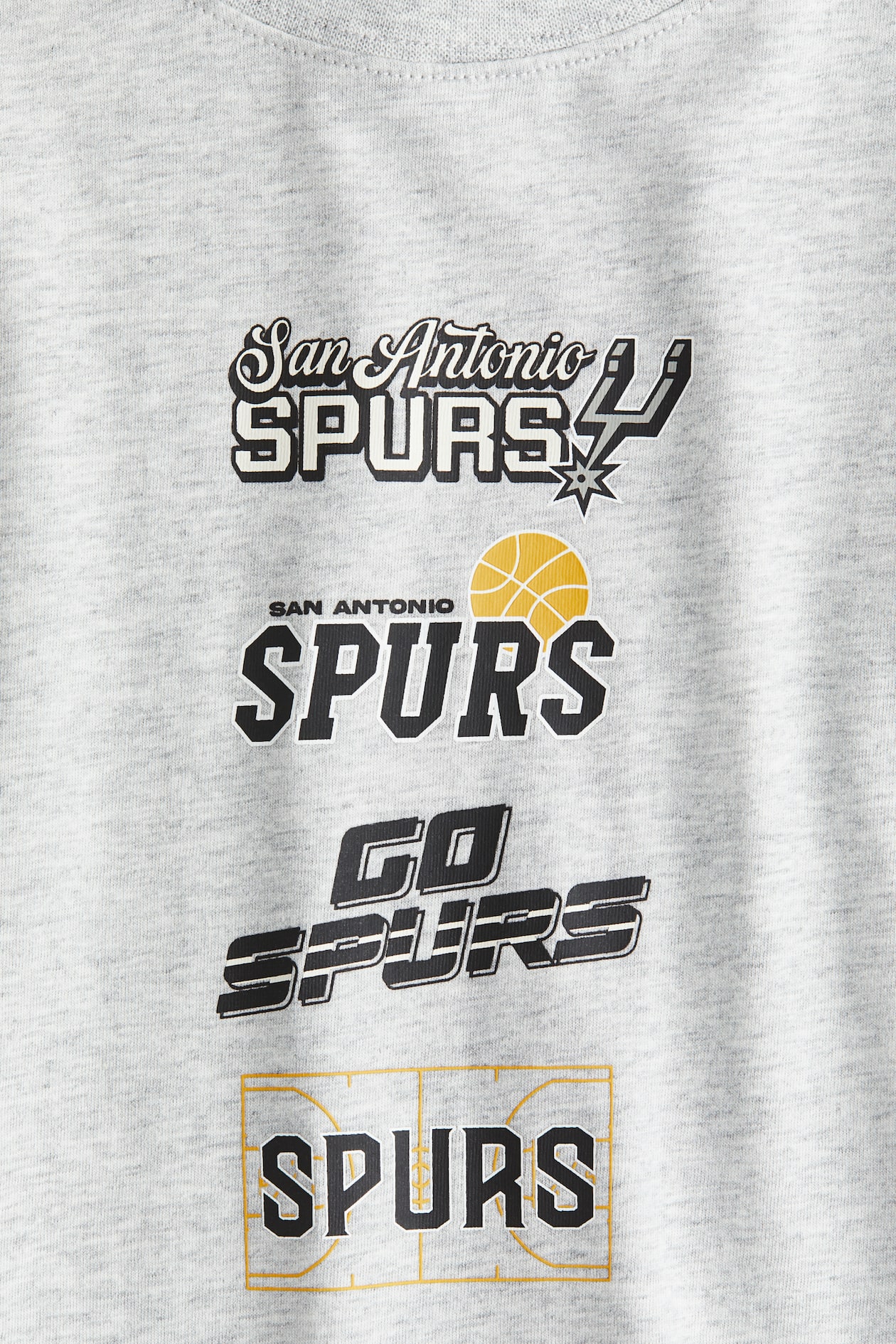 Light gray/San Antonio Spurs Cotton T-Shirt with Printed Motif for kids ...