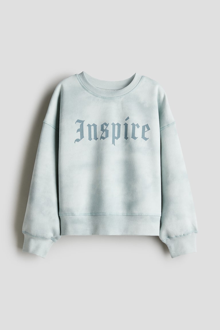 Light turquoise/Inspire Sweatshirt with Motif for kids | H&M CA