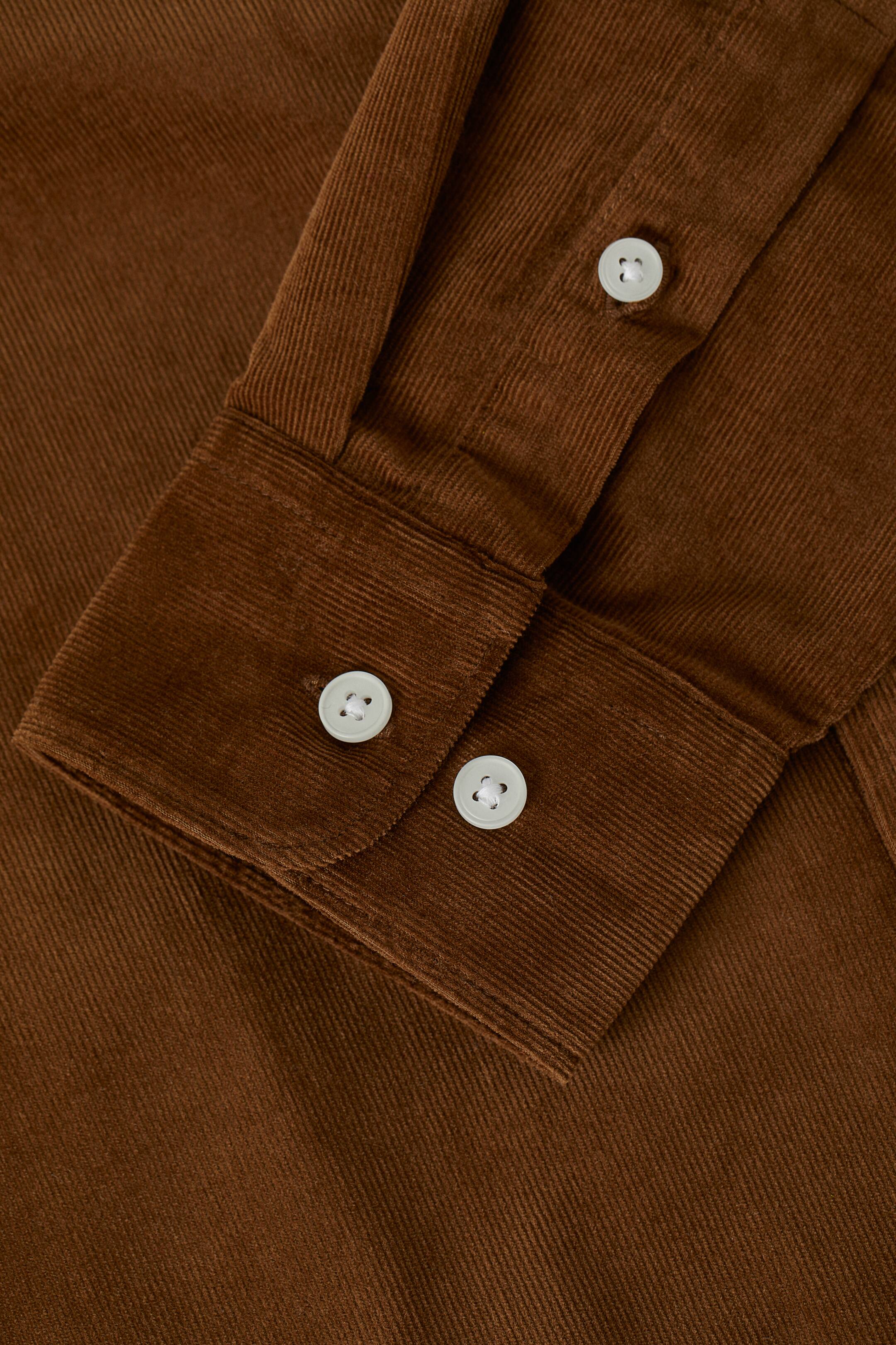 Chemise en velours Regular Fit - Marron - HOMME | H&M FR