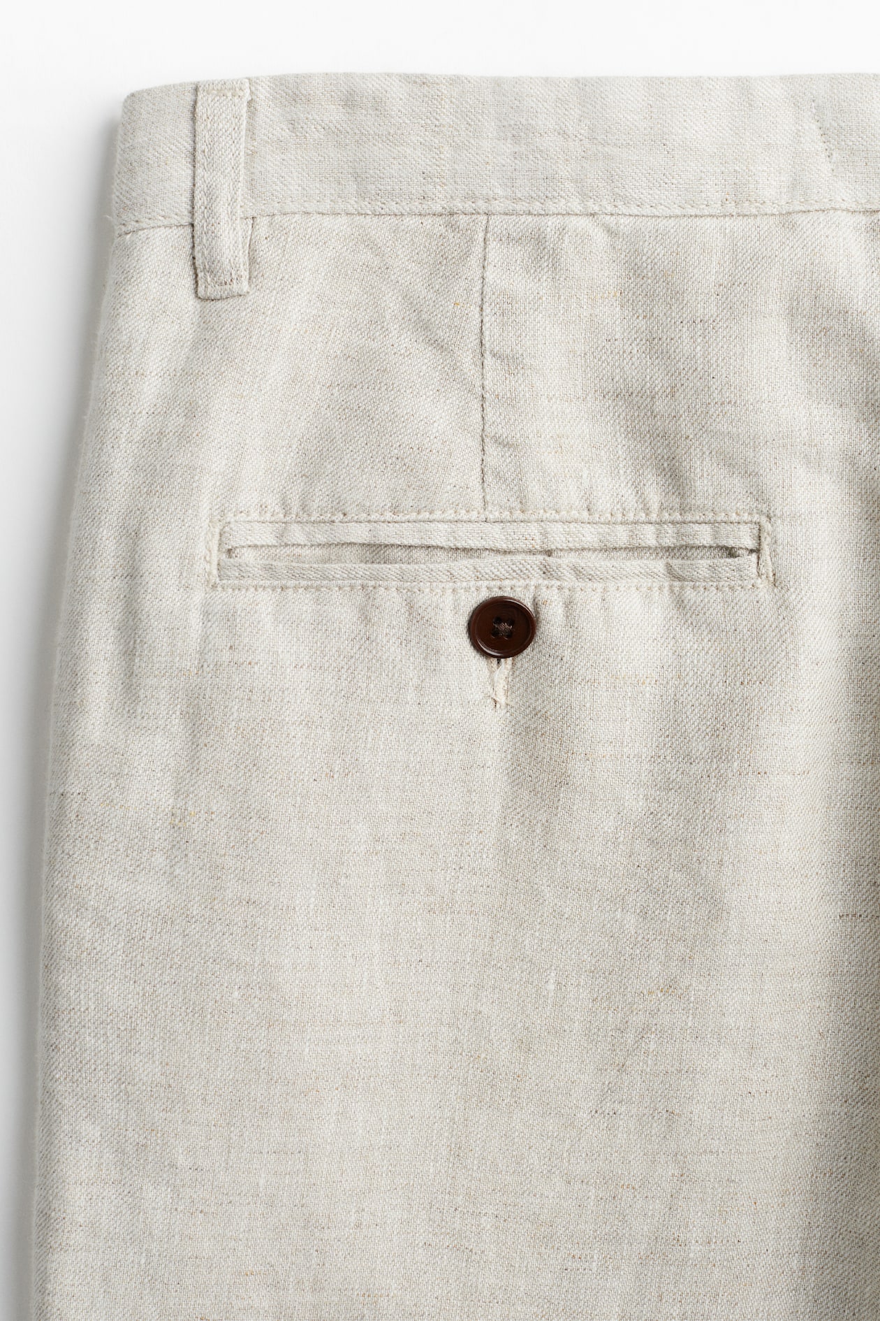Relaxed Fit Linen Pants - Light beige - Men | H&M CA