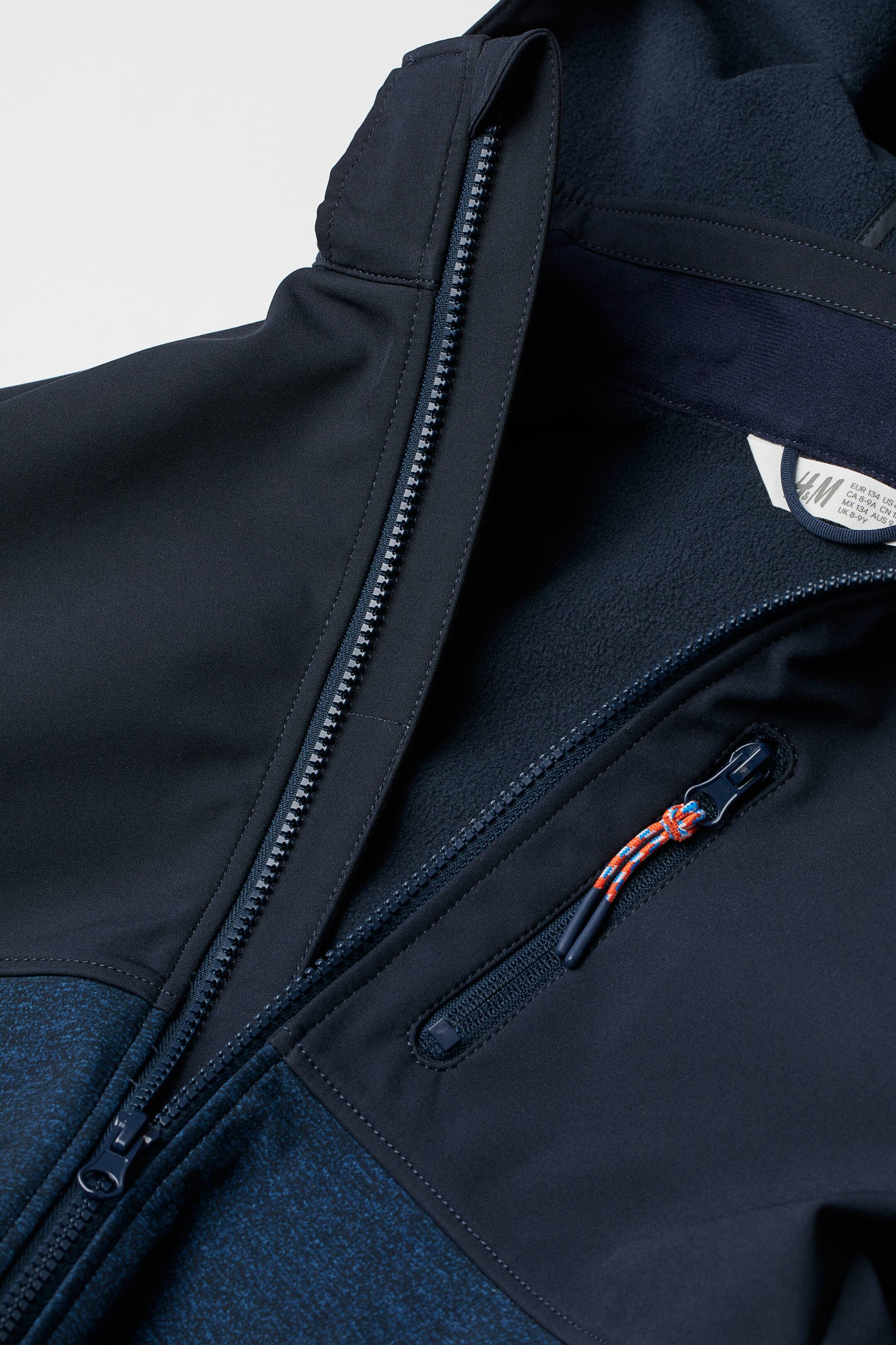 Softshell jacket - Long sleeve - Dark blue - Kids | H&M GB