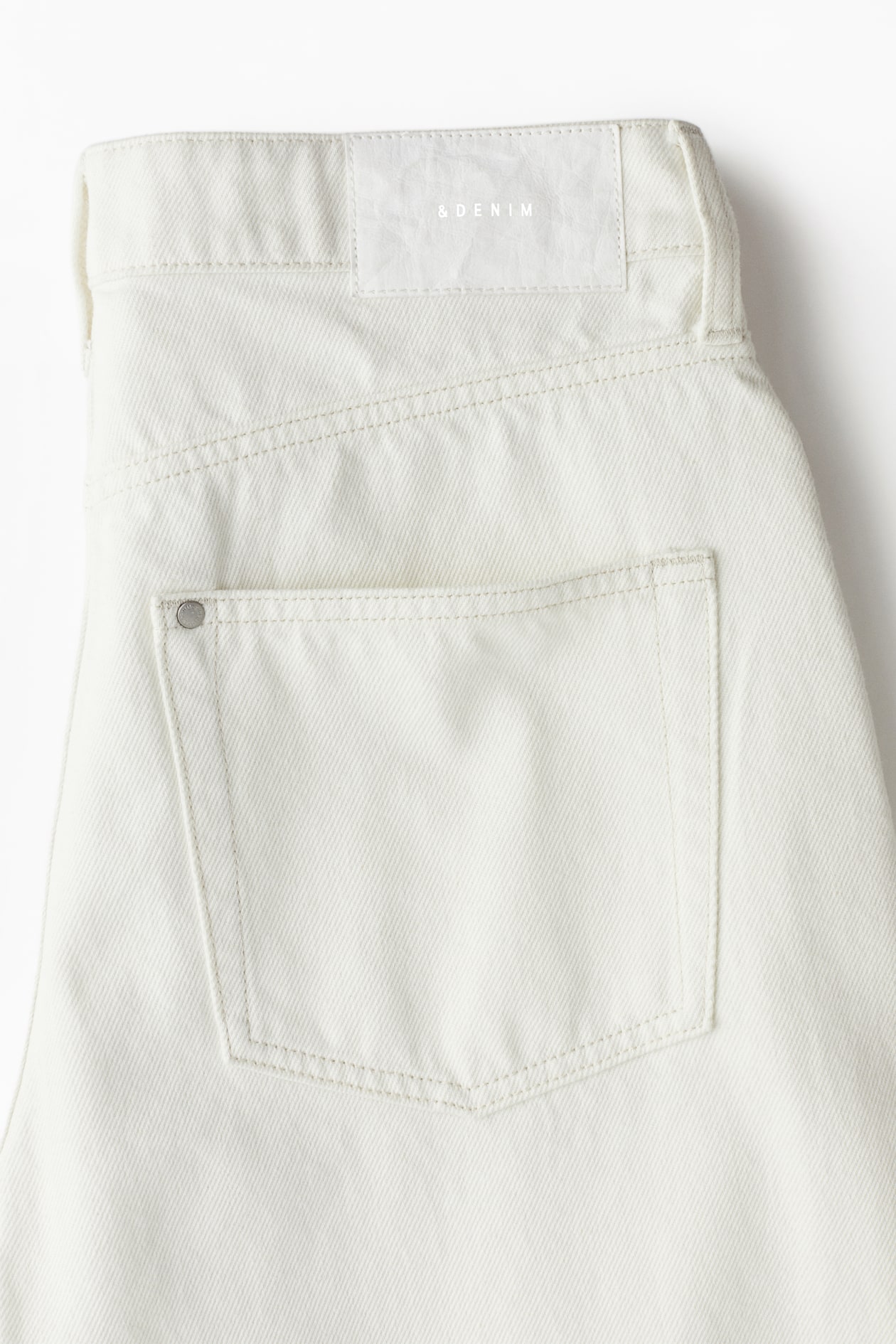 High Rise Barrel Leg Jeans - Cream - Ladies | H&M US