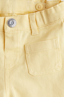 Flared Cotton Twill Pants - Light yellow - Kids | H&M US