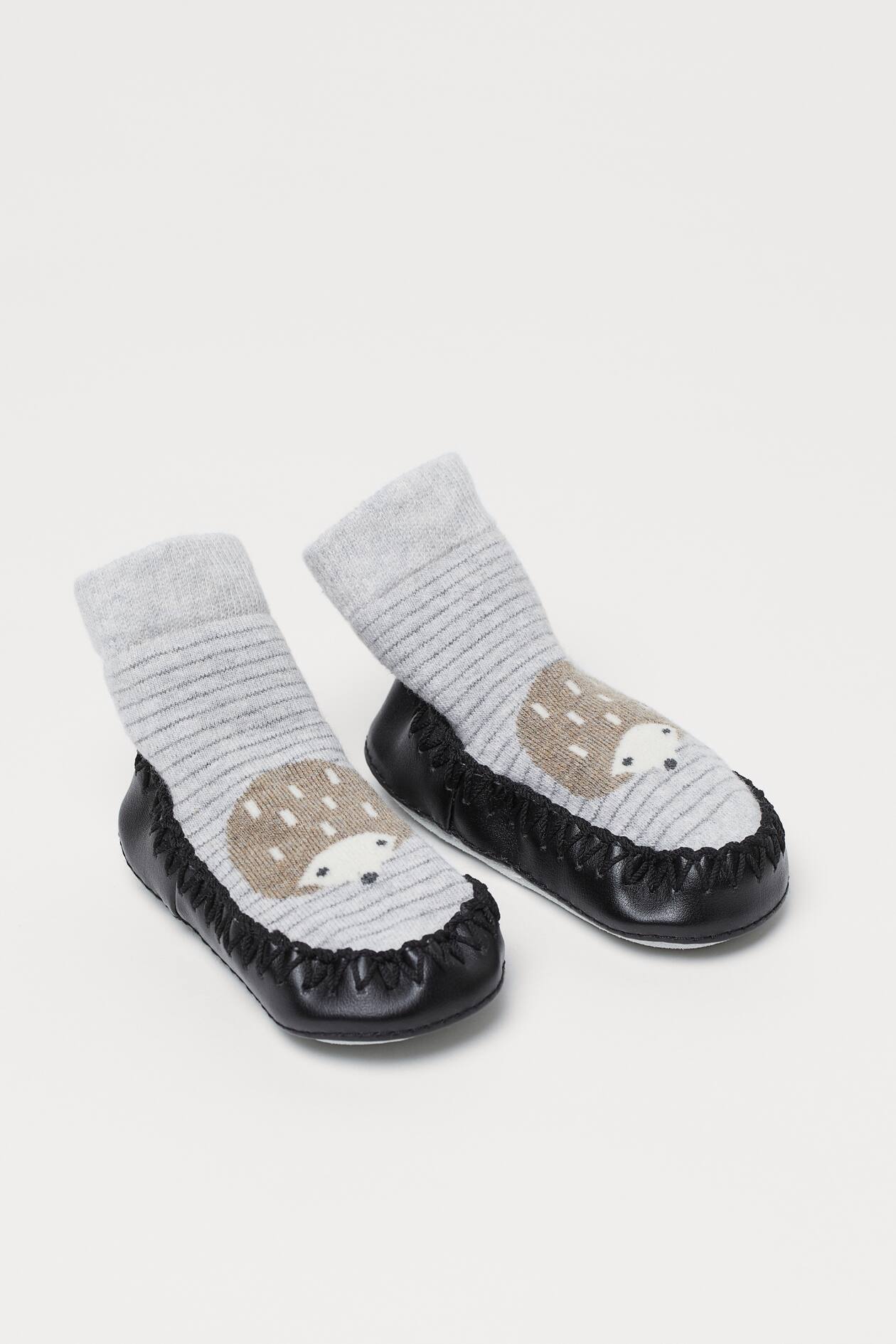 Mockasiner - Ljus gråmelerad/Igelkott - BARN | H&M SE