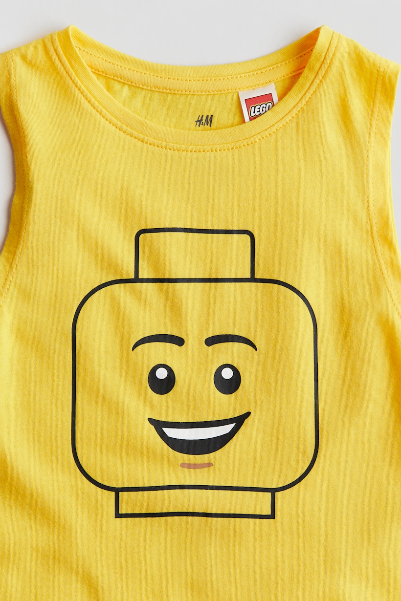 Tank Top with Printed Motif - Yellow/LEGO - Kids | H&M US