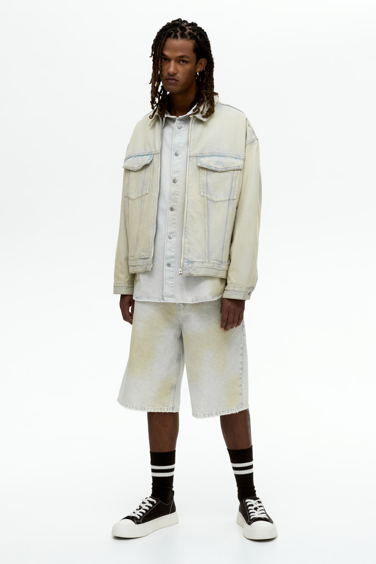 Short Baggy en denim - Bleu denim pâle - HOMME | H&M FR