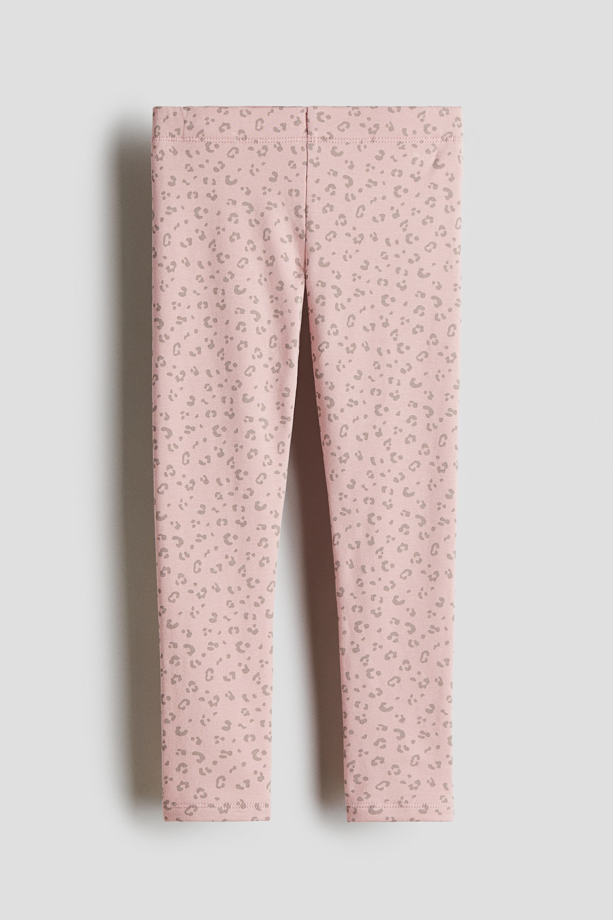 Brushed-inside leggings - Dusty pink/Leopard print - Kids | H&M GB
