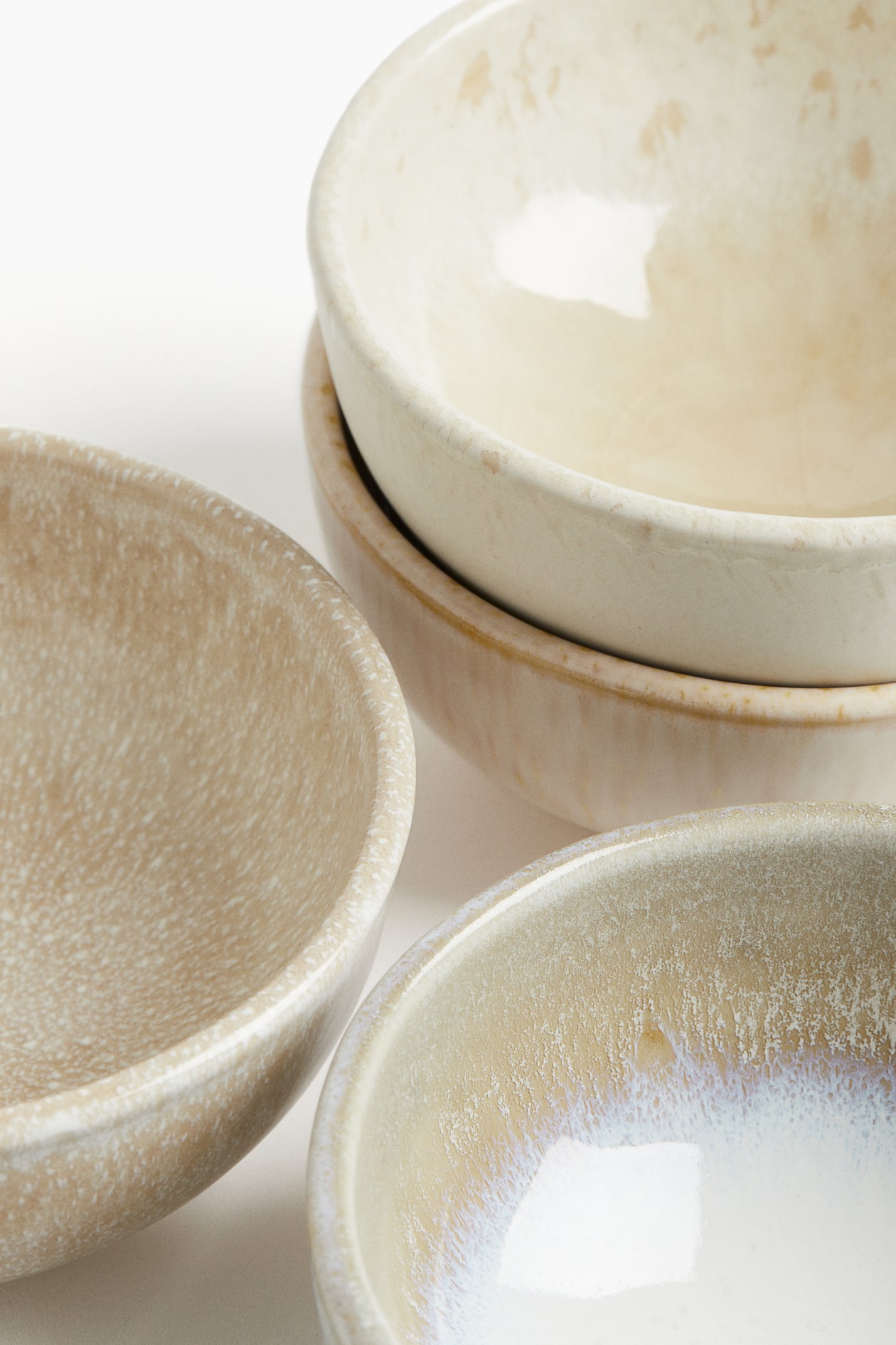 4-Pack Stoneware Bowls - Beige - Home All | H&M US