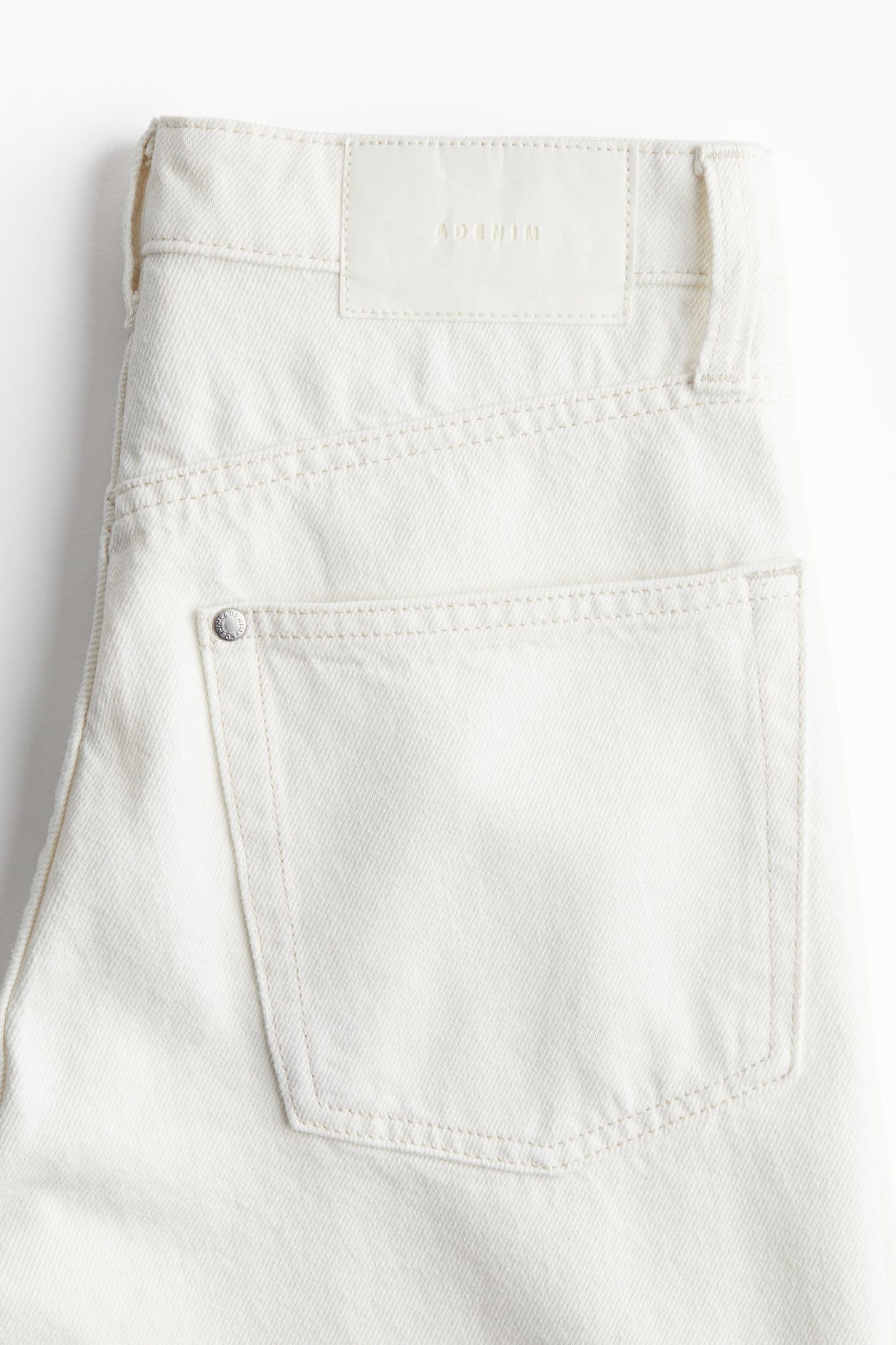 Wide High Jeans - White - Ladies | H&M US