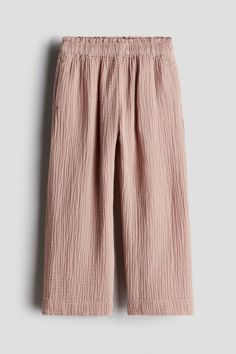 Cotton Muslin Pants - Light dusty pink - Kids | H&M US