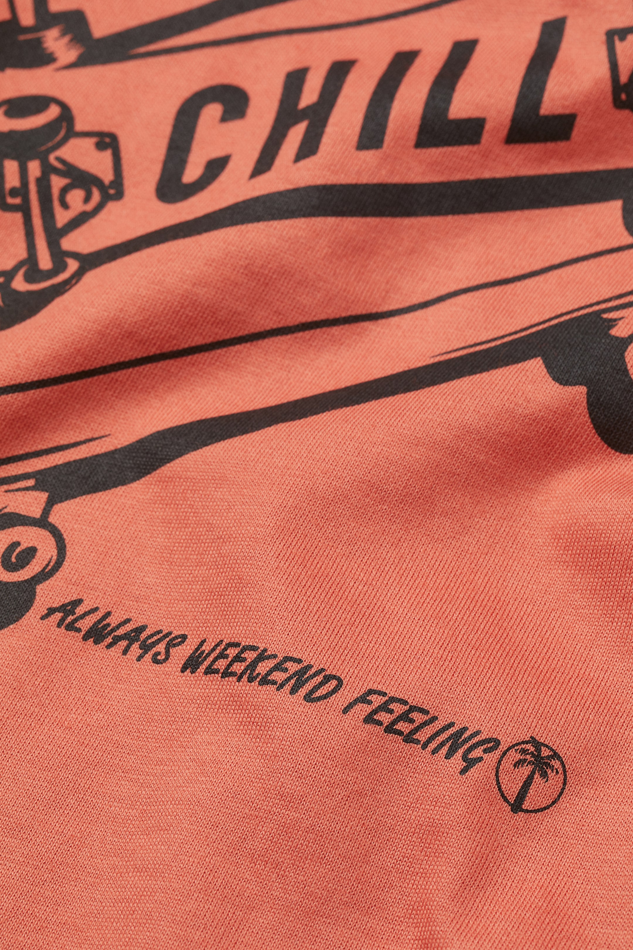 Printed T-shirt - Brick red/Stay Chill - Kids | H&M US