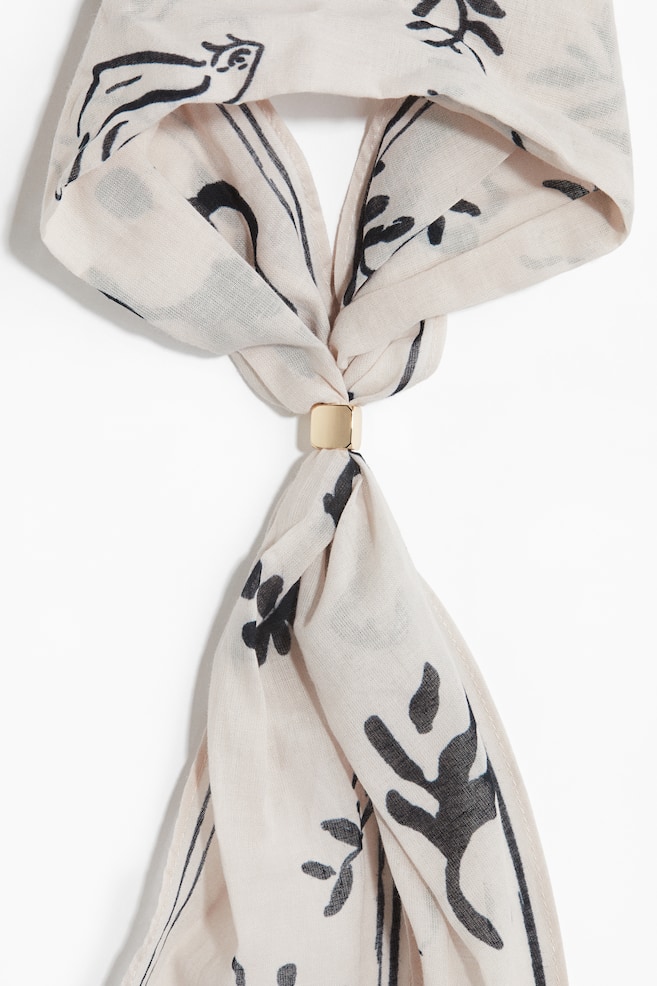 Bead-Detail Neck Scarf - Cream/patterned - Ladies | H&M US