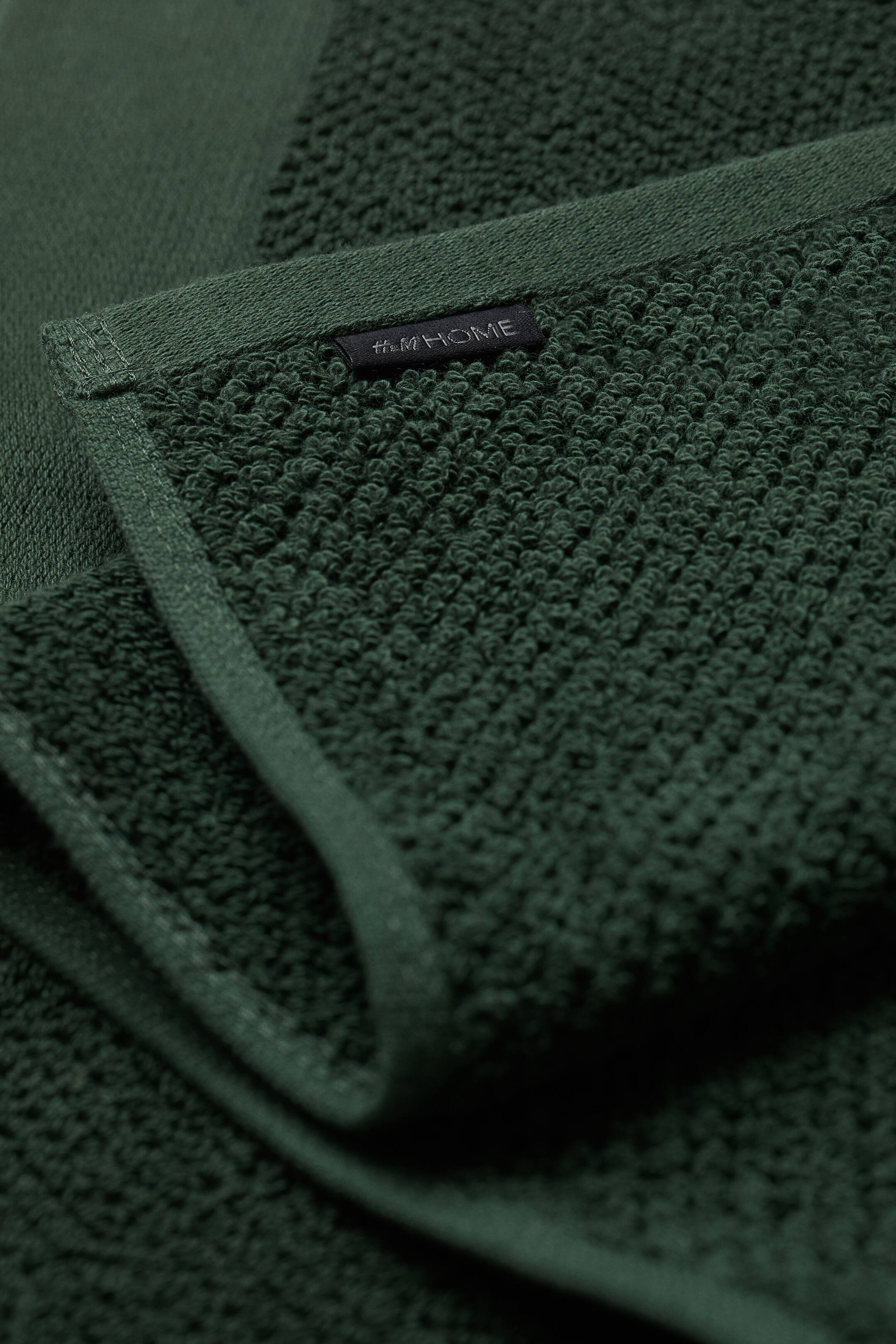 2-pack cotton guest towels - Dark green - Home All | H&M GB