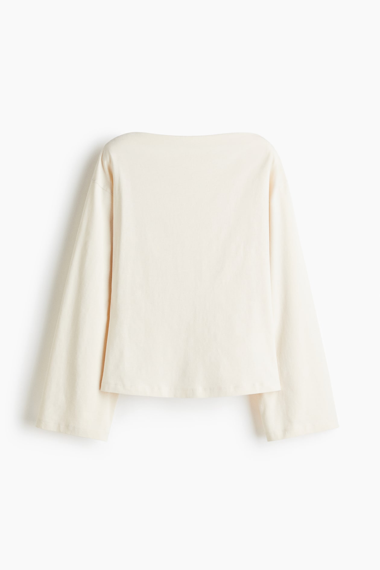 Boat-Neck Cotton Top - Cream - Ladies | H&M US