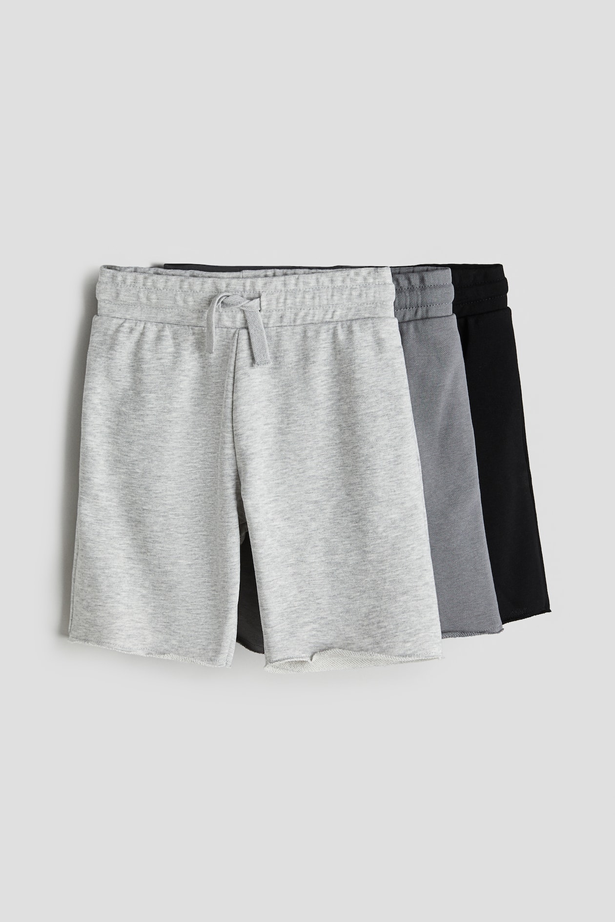 Light grey marl/Black 3-pack shorts for kids | H&M GB