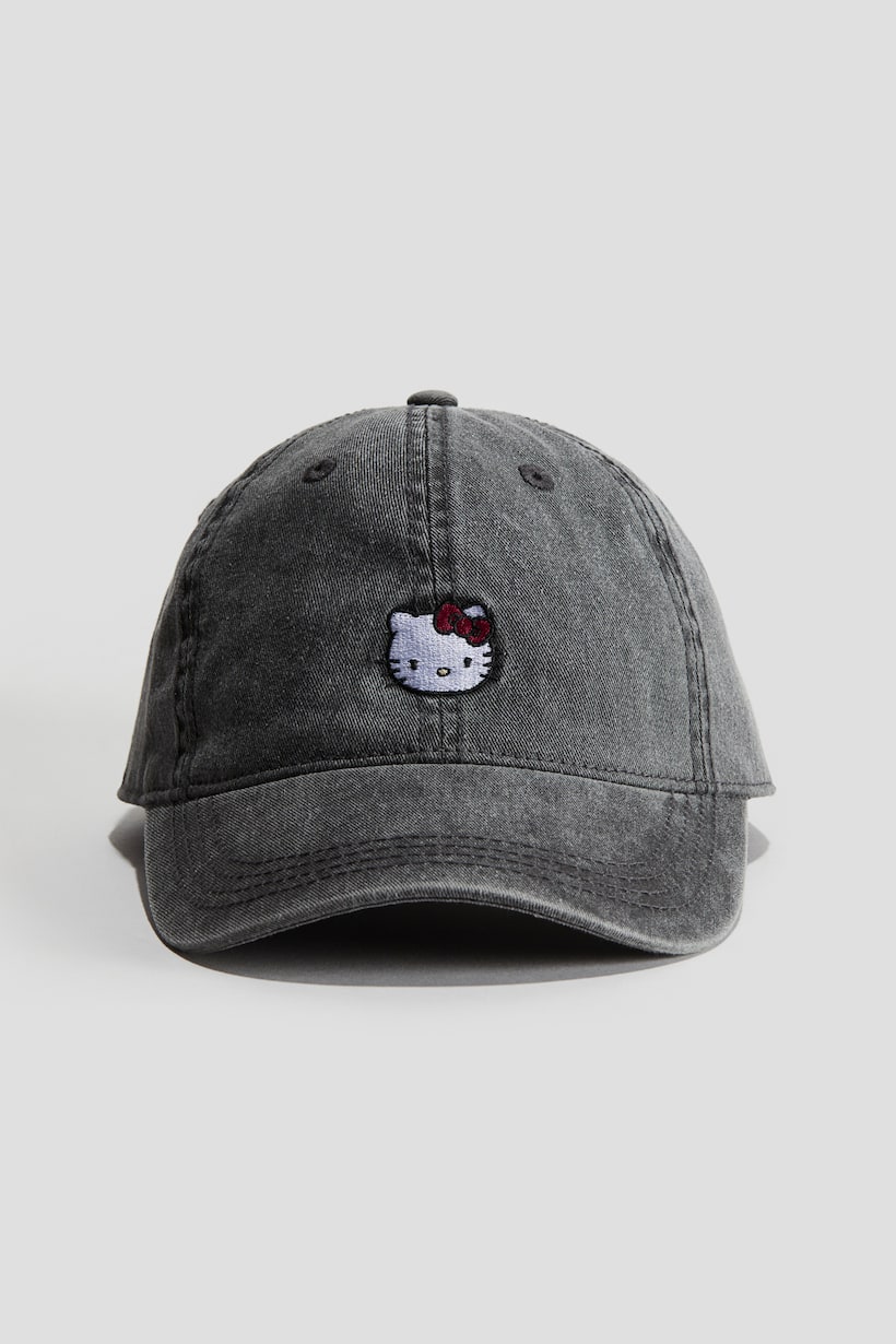 Denim gray/Hello Kitty Cotton Cap with Embroidered Motif for kids | H&M CA