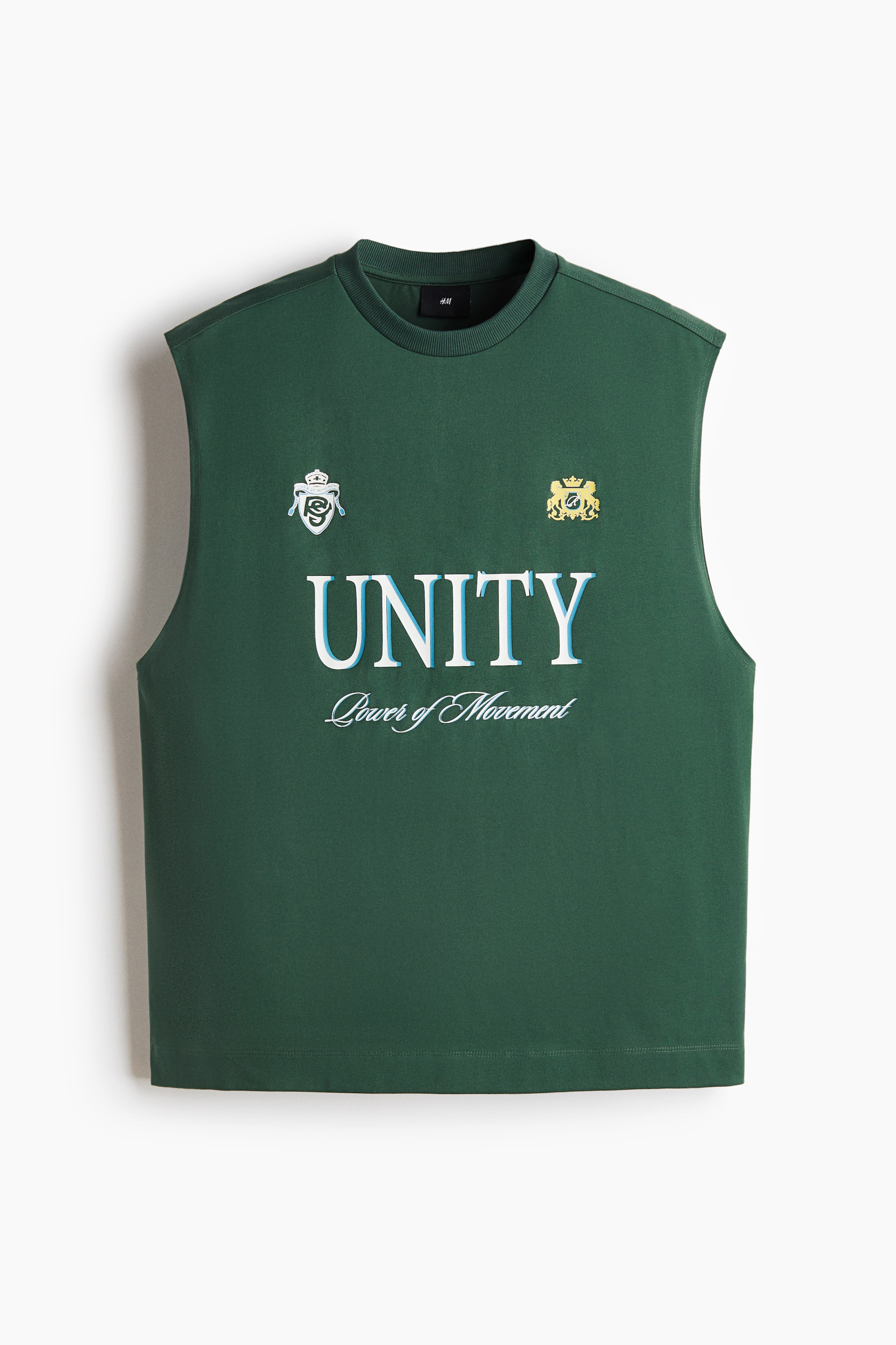 Loose Fit Printed vest top - Green/Unity - Men | H&M HK