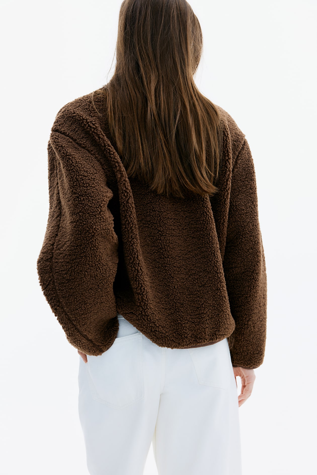 Teddy Fleece Jacket - Dark brown - Ladies | H&M US