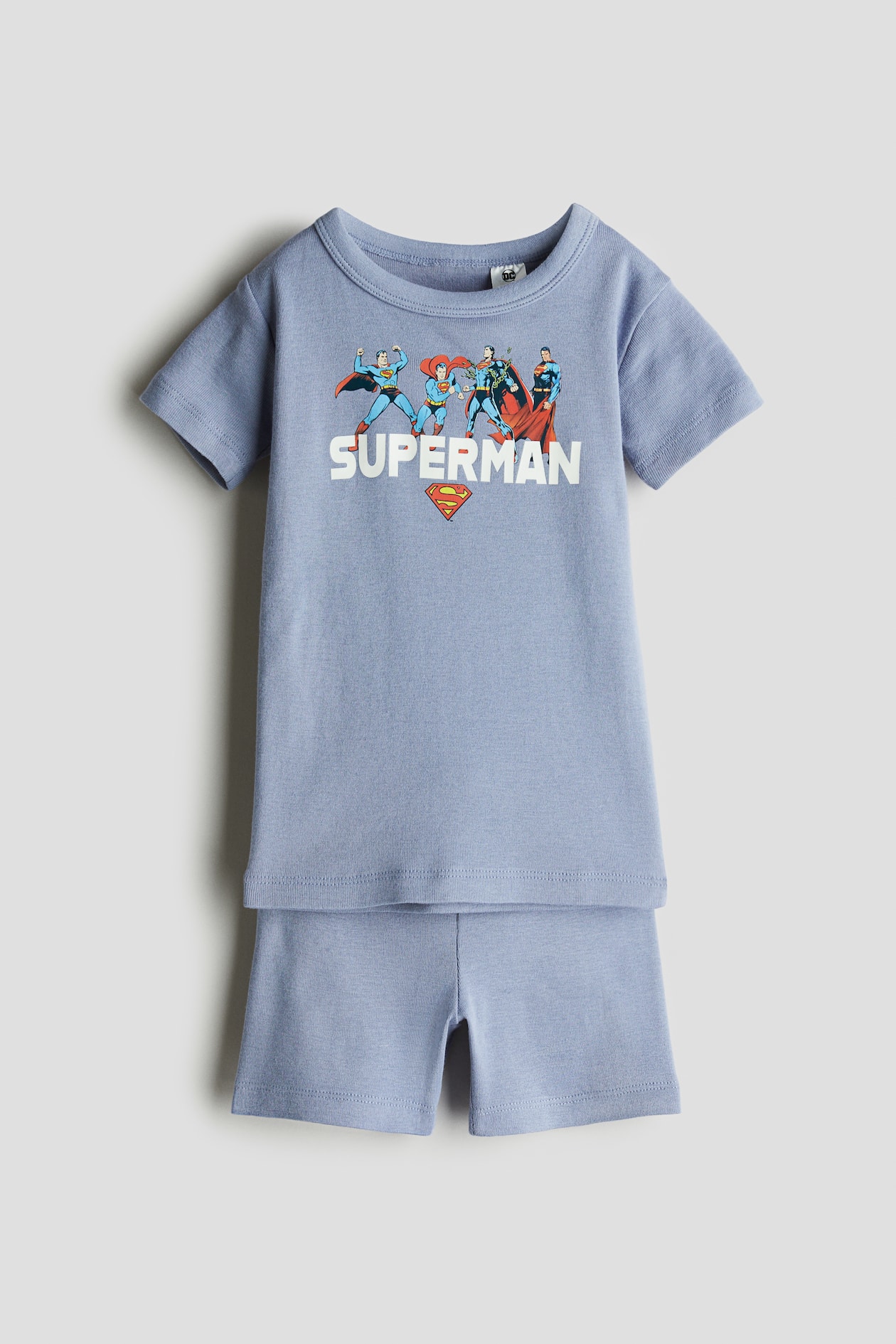 Dusty blue/Superman Snug Fit Cotton Jersey Pajamas for kids | H&M US