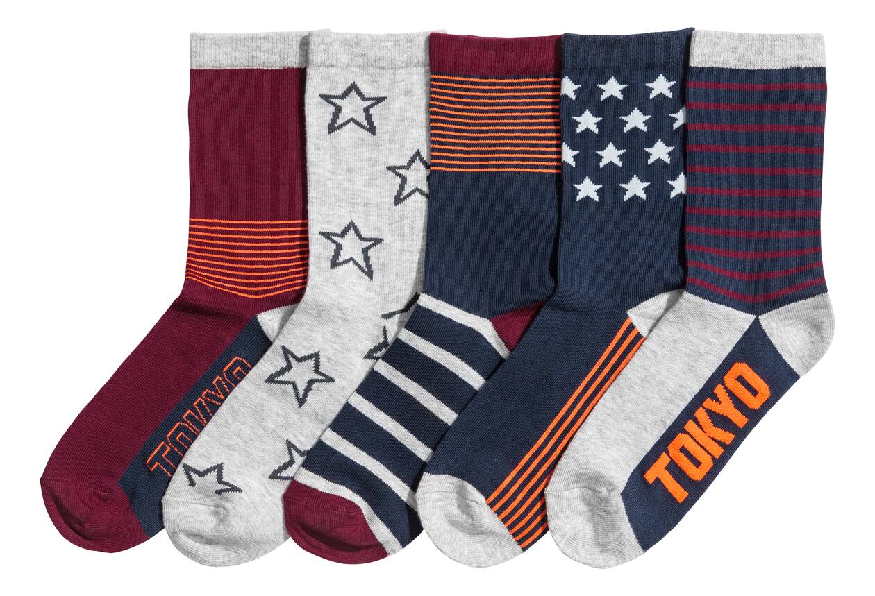 5-pack sokker - Vinrød - BARN | H&M NO