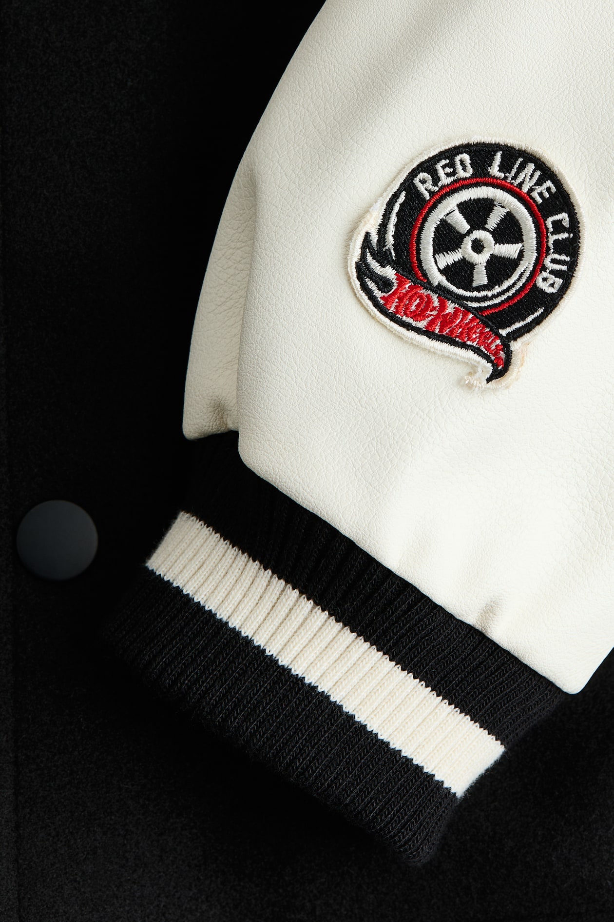 Motif-Detail Baseball Jacket - Black/Hot Wheels - Kids | H&M US