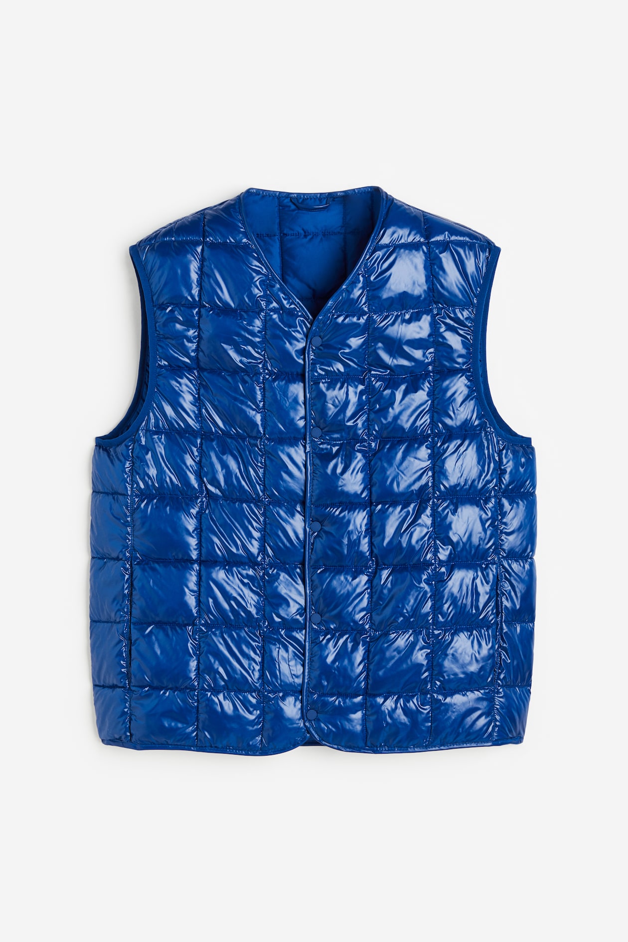 Men’s Bright blue Slim Fit Padded gilet | H&M GB