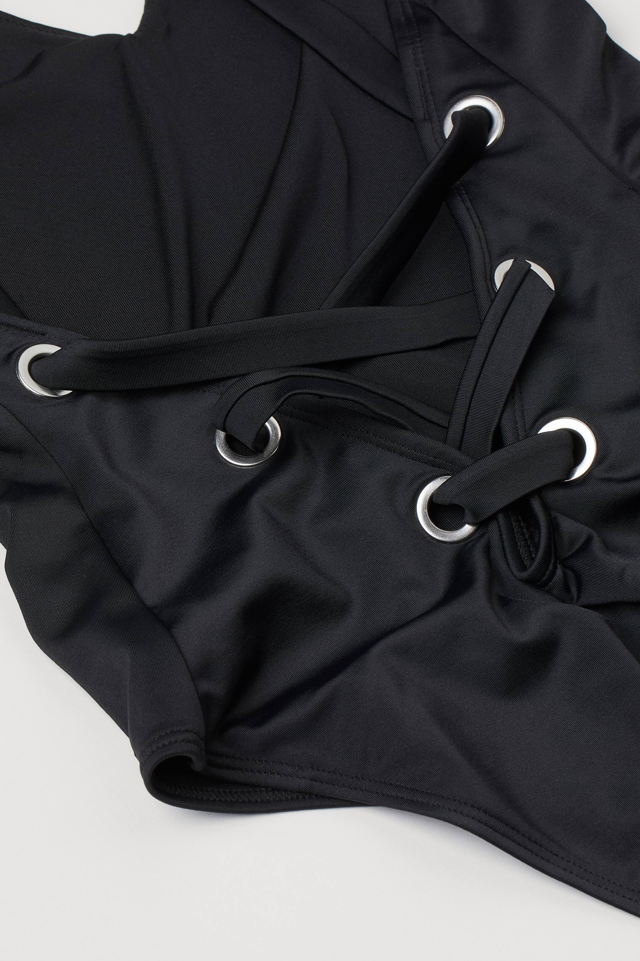 Back-laced swimsuit - Black - Ladies | H&M GB