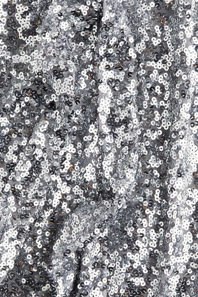 Women's Silver-colored Sequined Wrap Dress | H&M US