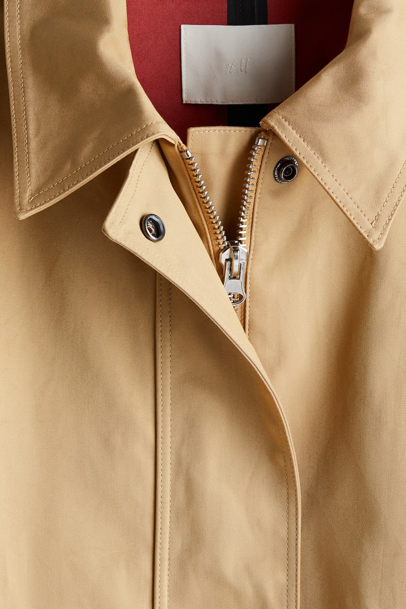 Bonded Twill Coat - Beige - Ladies | H&M US