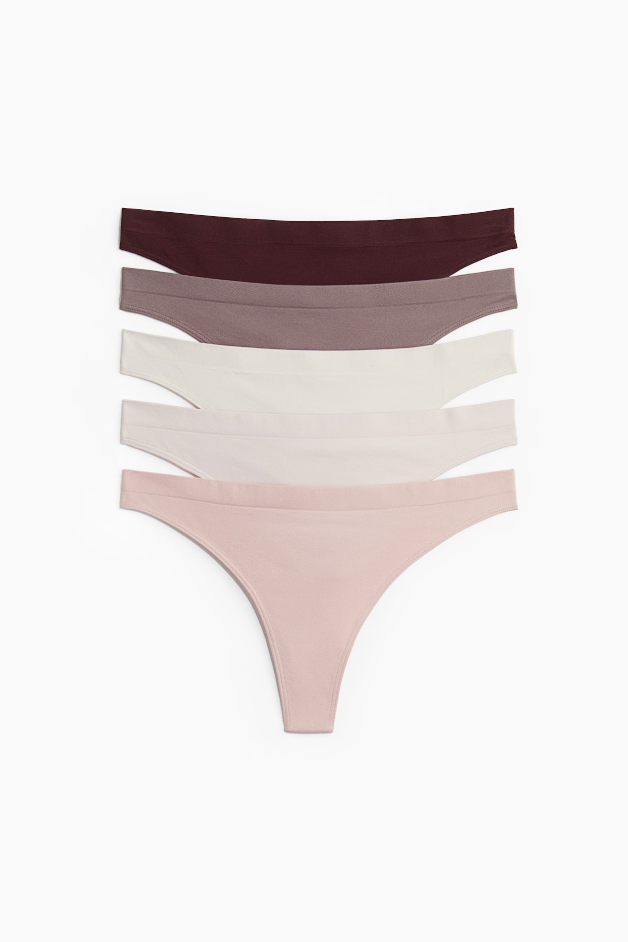 5-pack Seamless G-strings - Light pink/Greige/Dark brown - Ladies | H&M AU