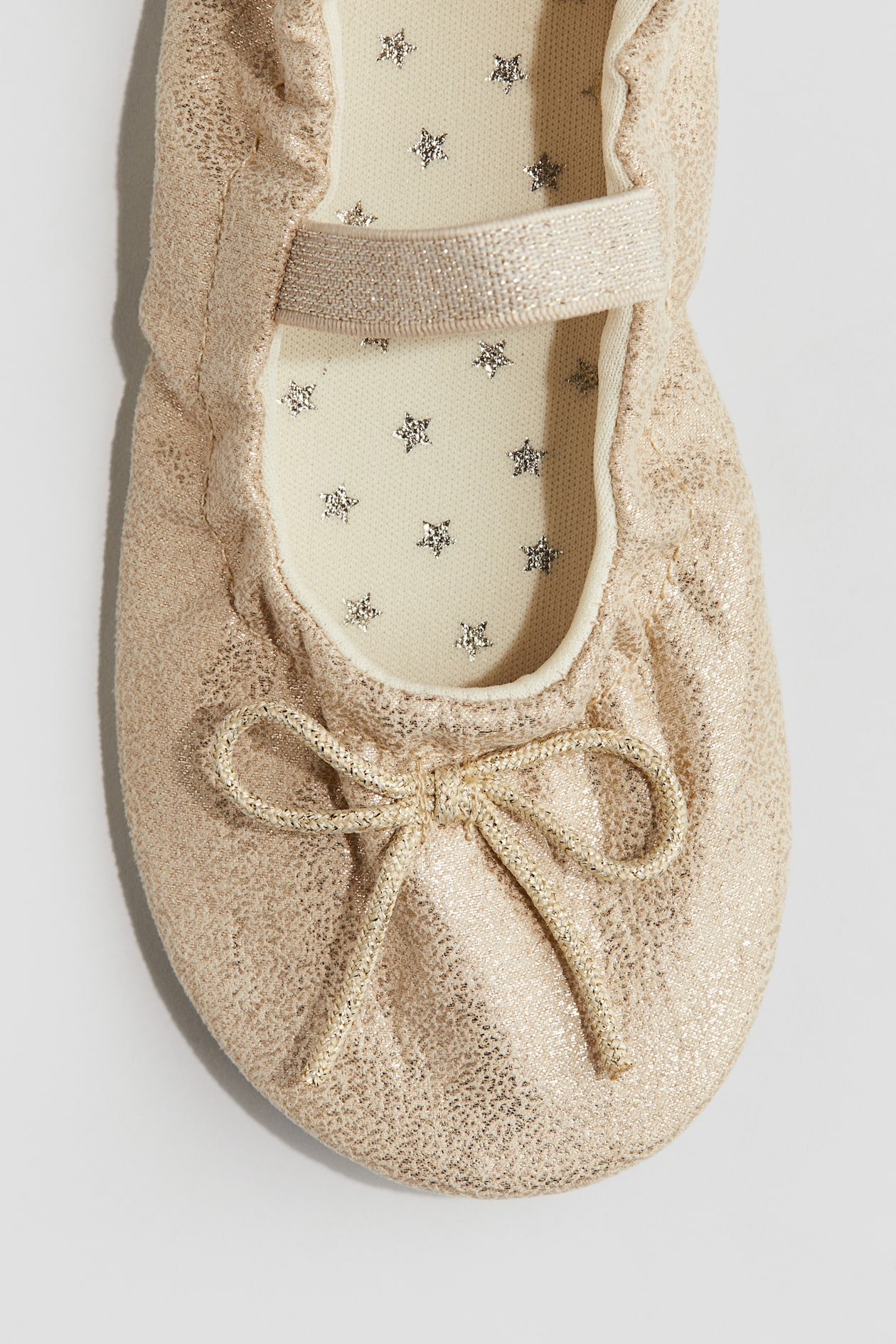 Gold-colored Shimmering ballet shoes for kids | H&M US