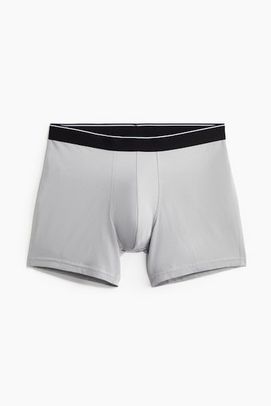 Men’s Light gray/dark gray/black 3-pack Mid-Length Boxer Briefs with ...